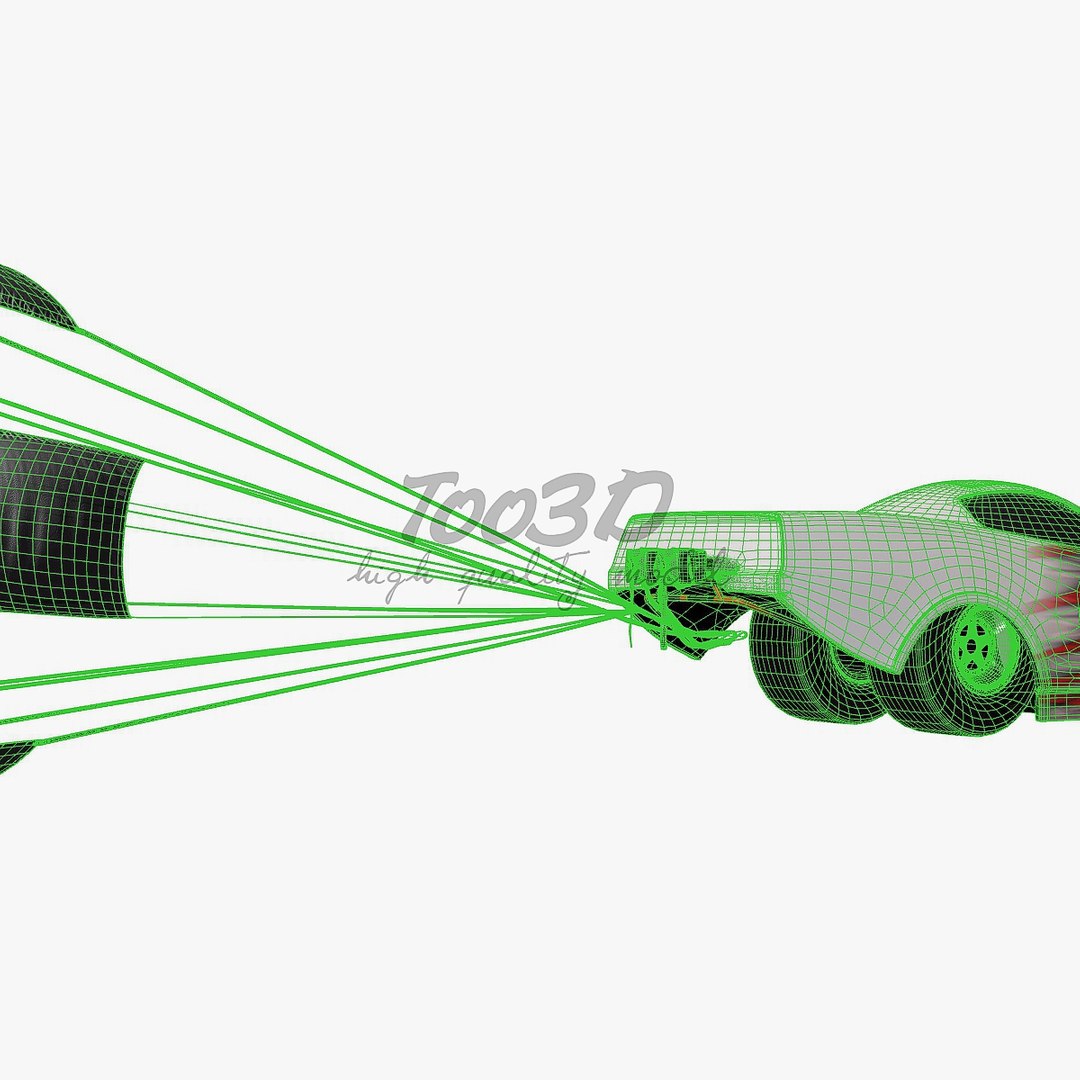 3d model of t funny car