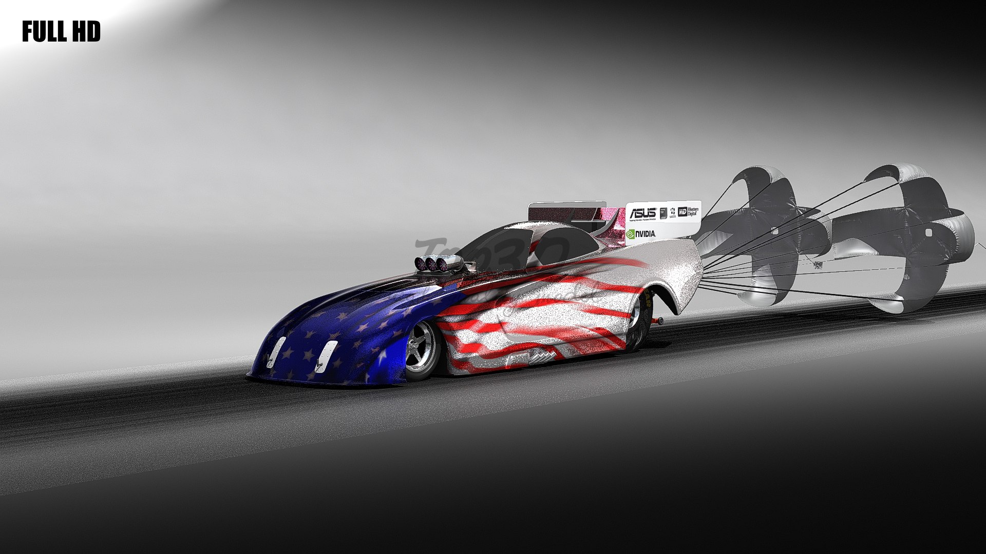 3d Model Of T Funny Car