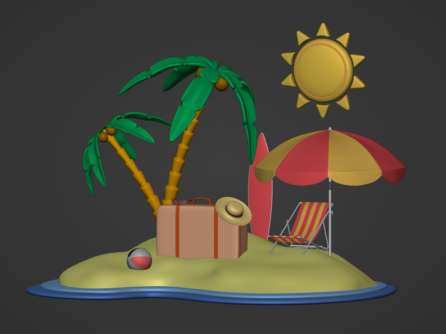 3D Summer Pack - TurboSquid 1856812