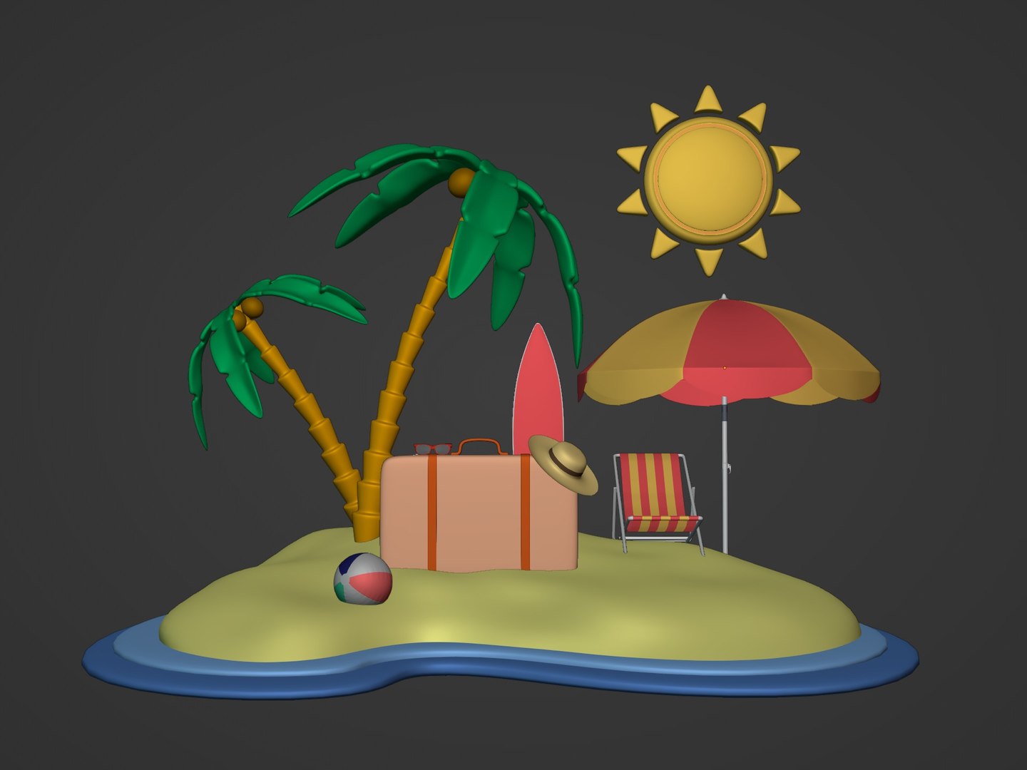 3D Summer Pack - TurboSquid 1856812