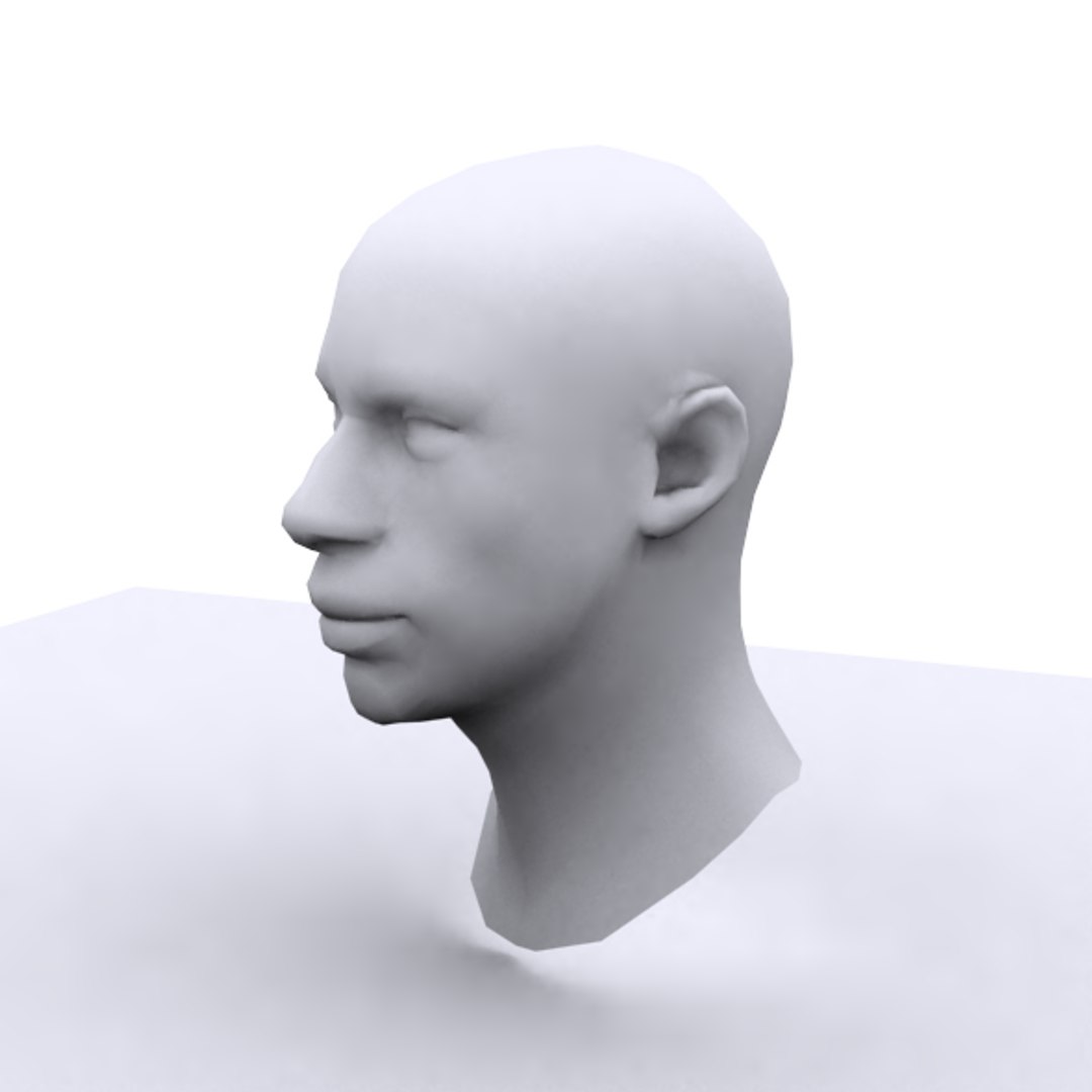 black african male head human max