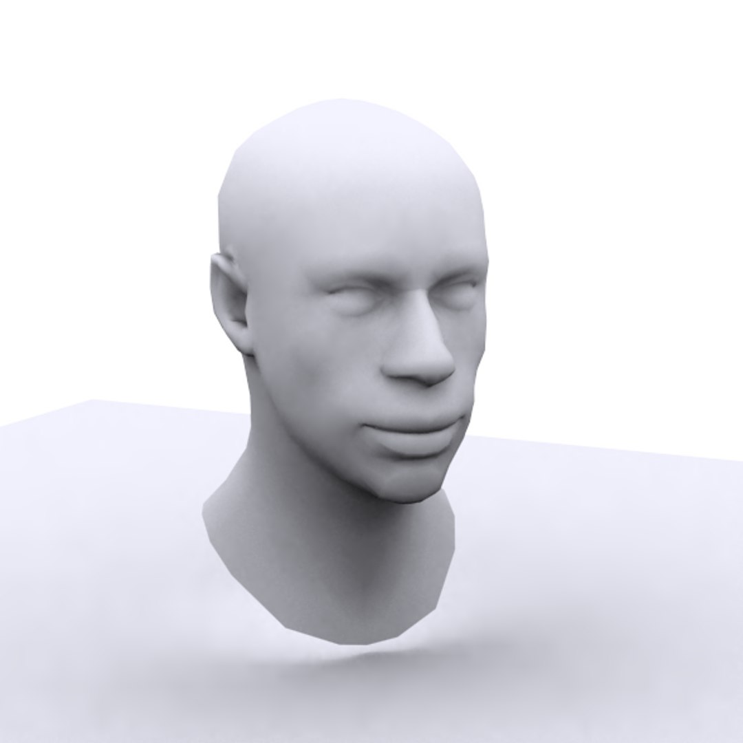 black african male head human max