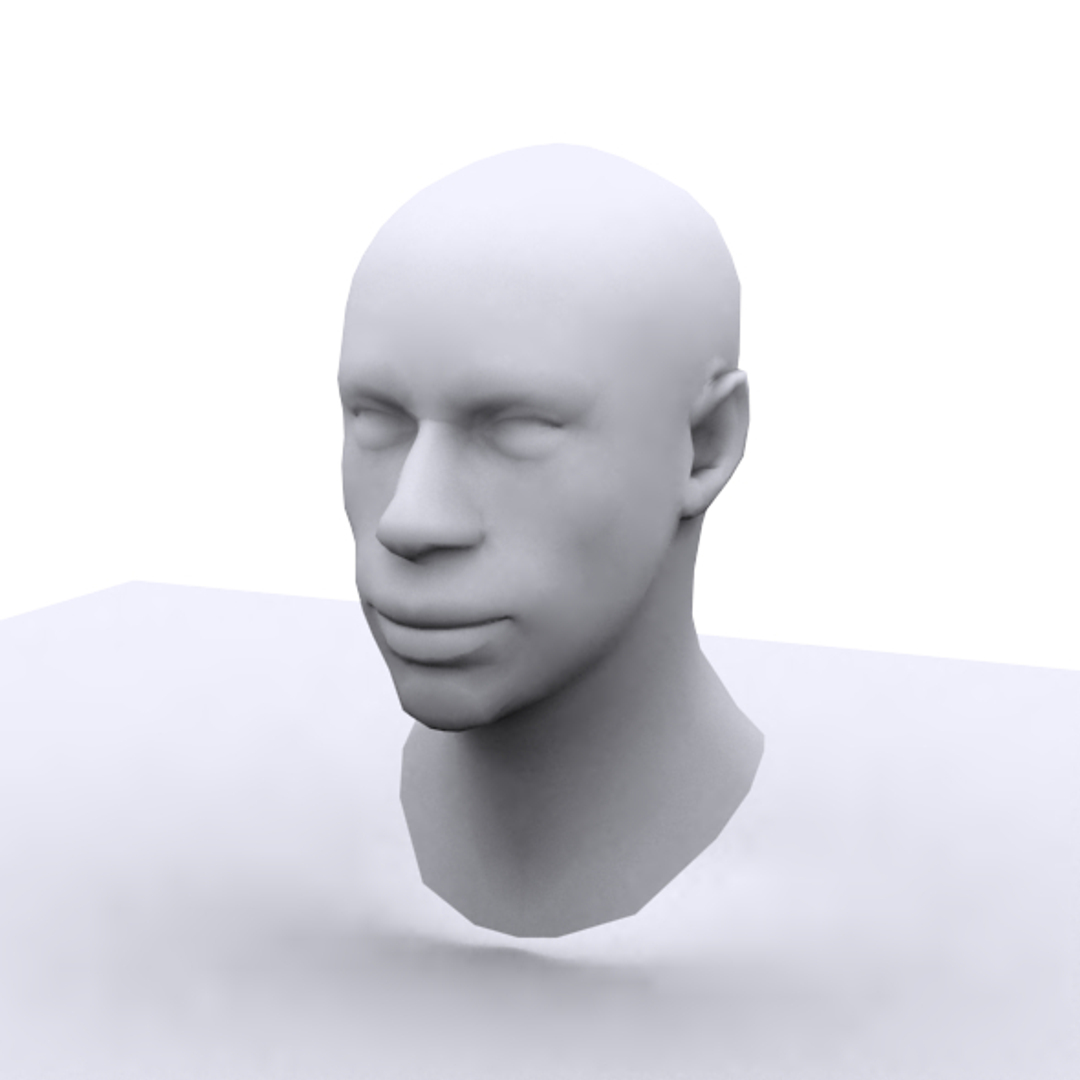 Black African Male Head Human Max