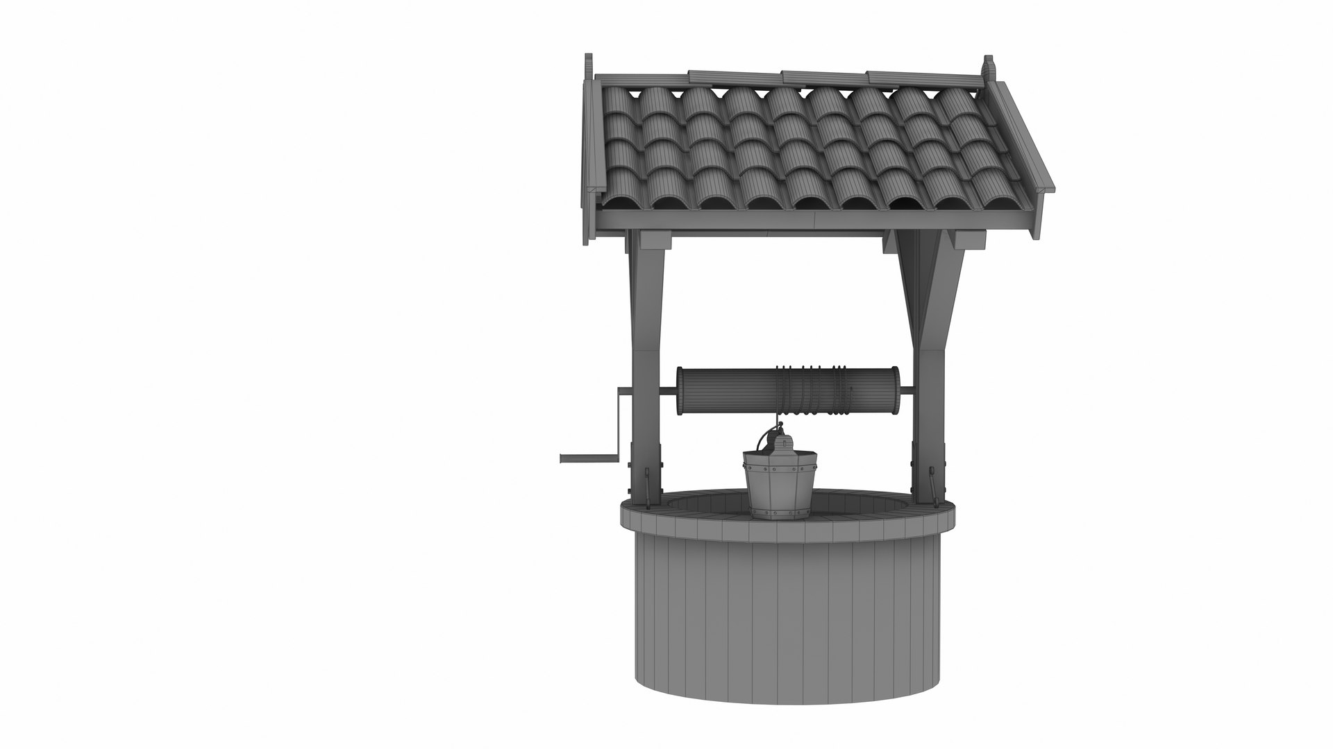 Farm Windmill Water Tank And Water Well Collection 3D - TurboSquid 2352966