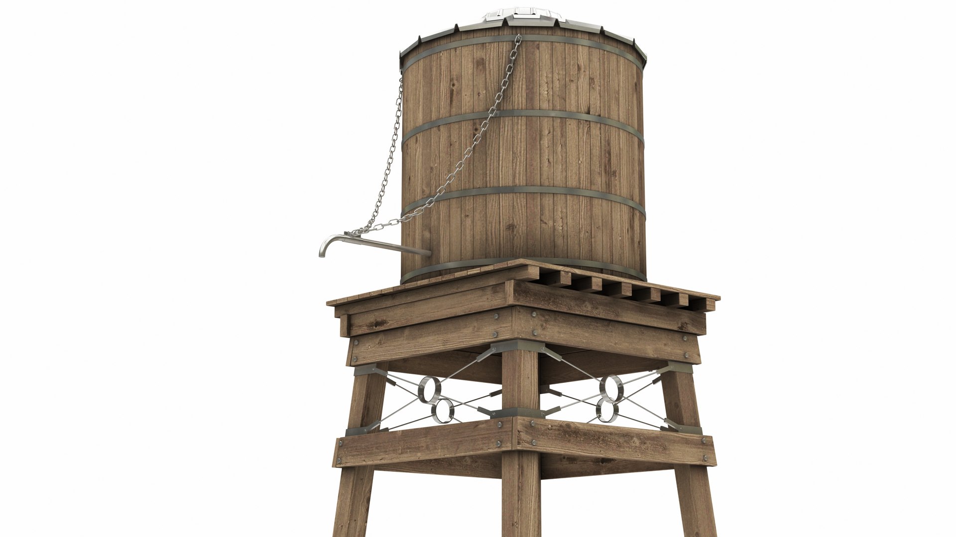 Farm Windmill Water Tank And Water Well Collection 3D - TurboSquid 2352966