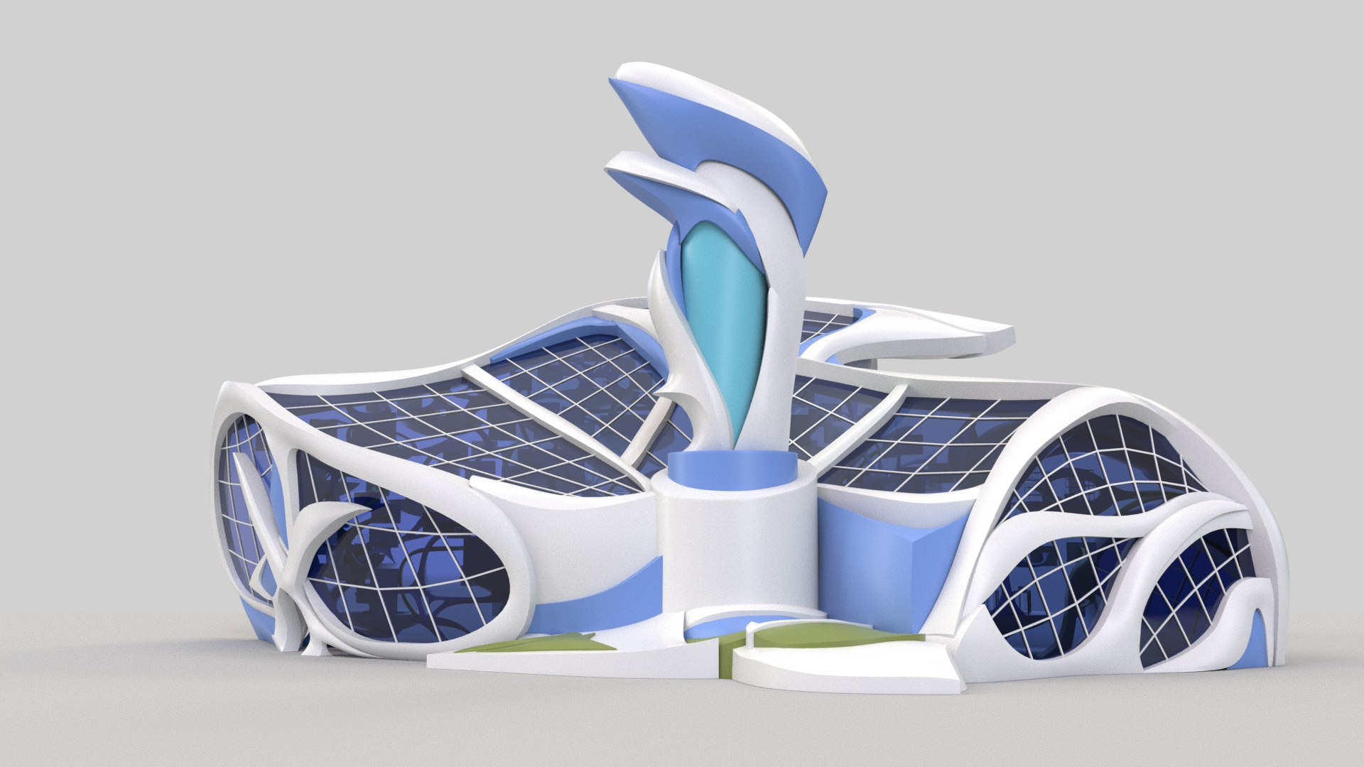 3D Metaverse Exhibition Building X7 Concept - TurboSquid 2060263