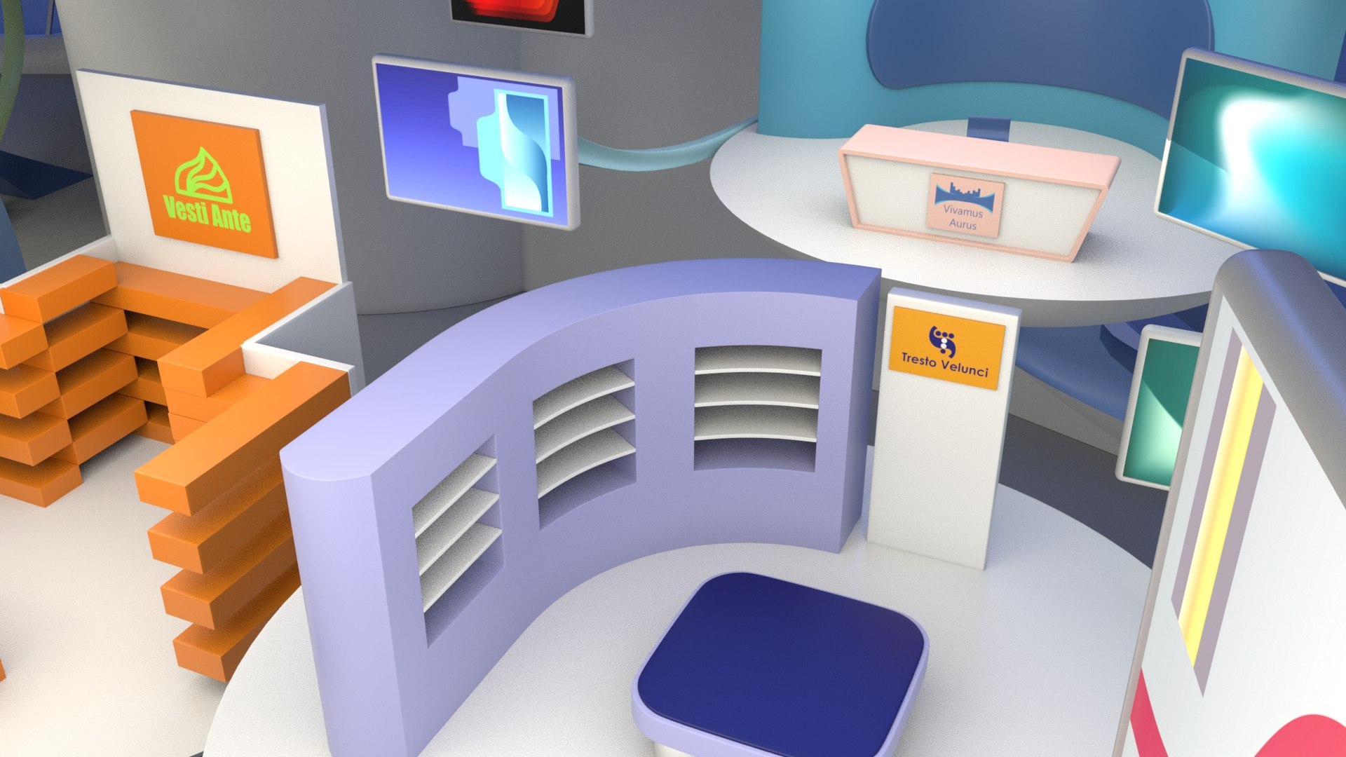 3D Metaverse Exhibition Building X7 Concept - TurboSquid 2060263