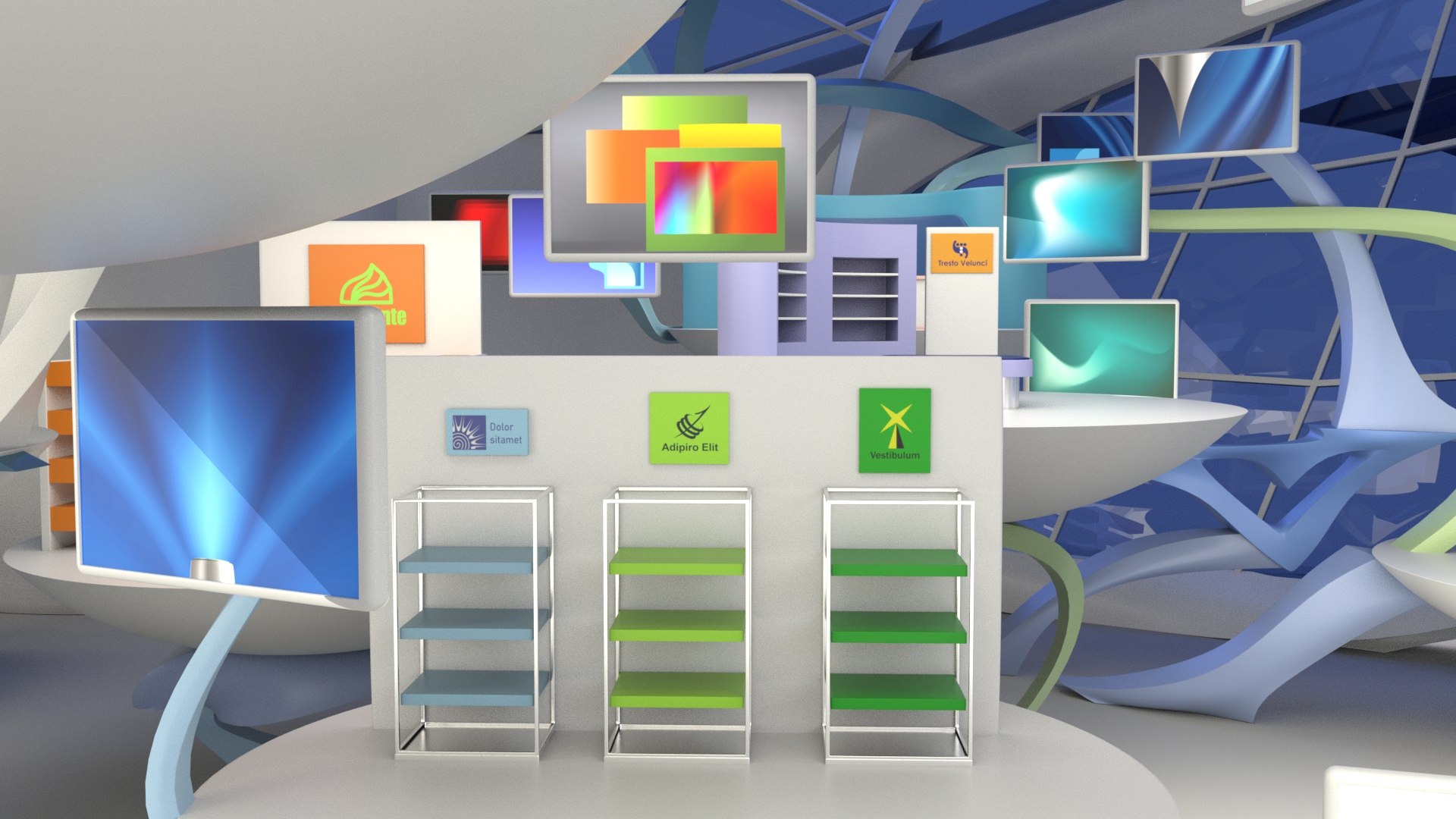 3D Metaverse Exhibition Building X7 Concept - TurboSquid 2060263