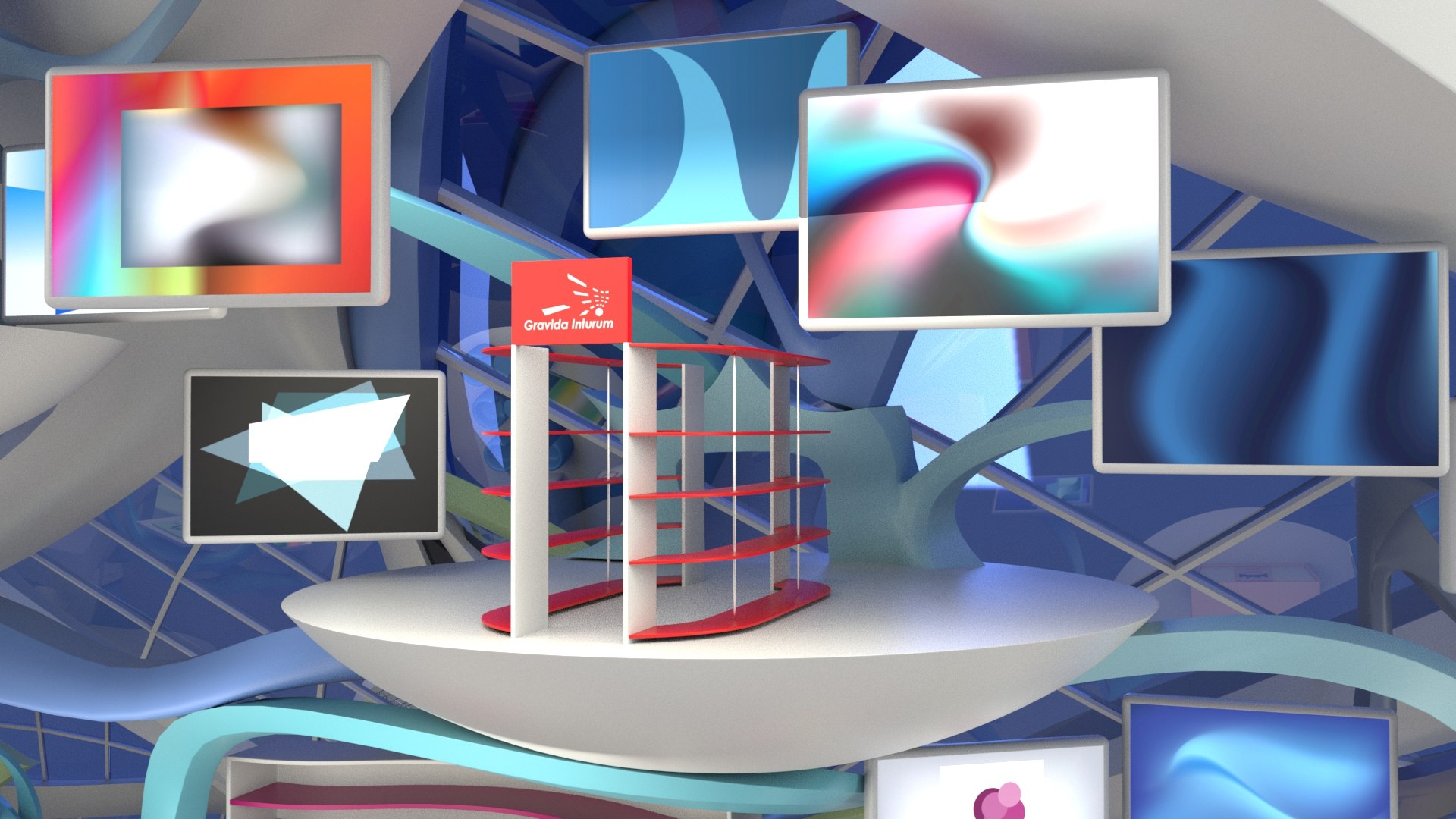 3D Metaverse Exhibition Building X7 Concept - TurboSquid 2060263