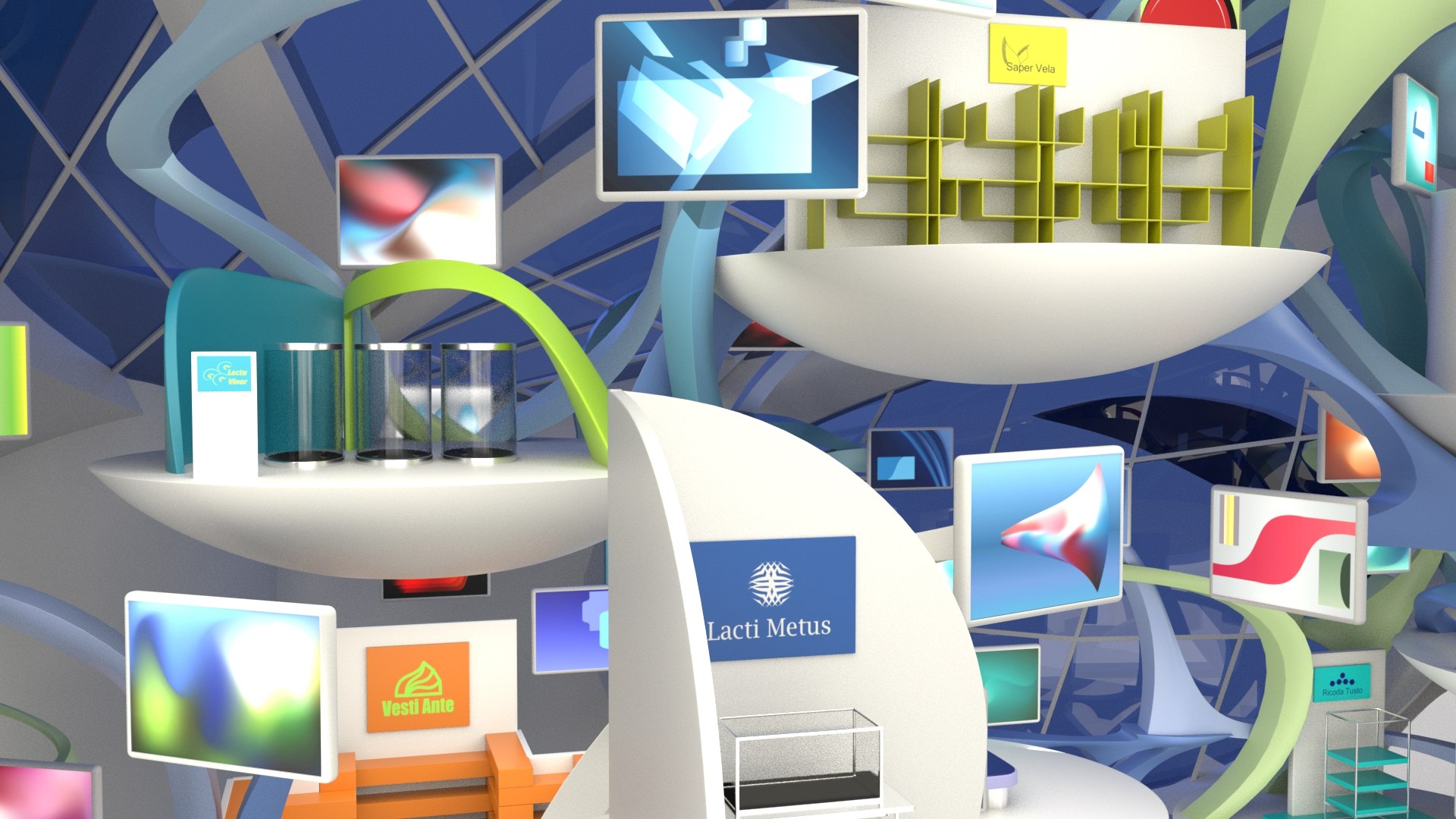 3D Metaverse Exhibition Building X7 Concept - TurboSquid 2060263