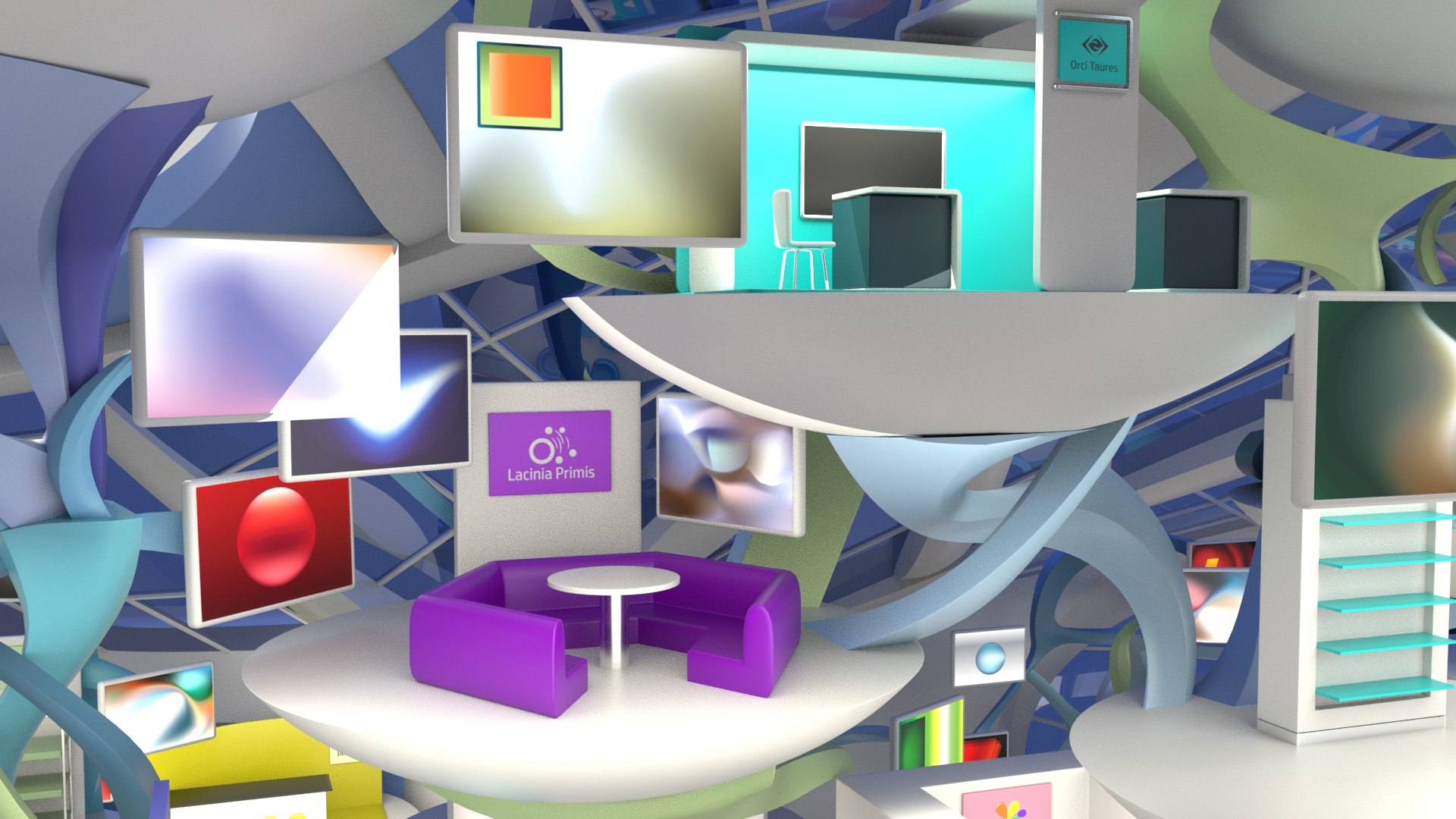 3D Metaverse Exhibition Building X7 Concept - TurboSquid 2060263