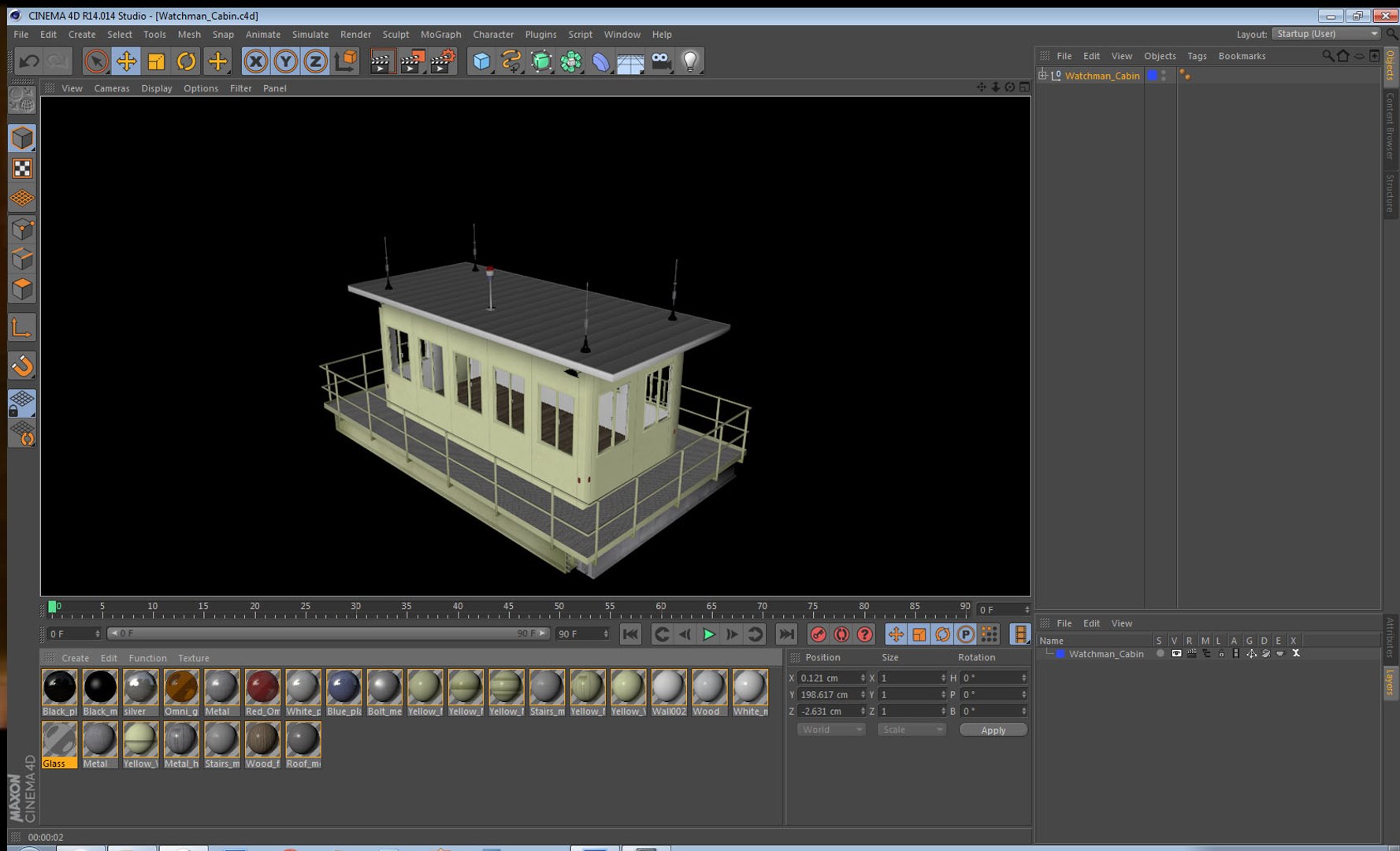 3D watchman cabin model - TurboSquid 1423750