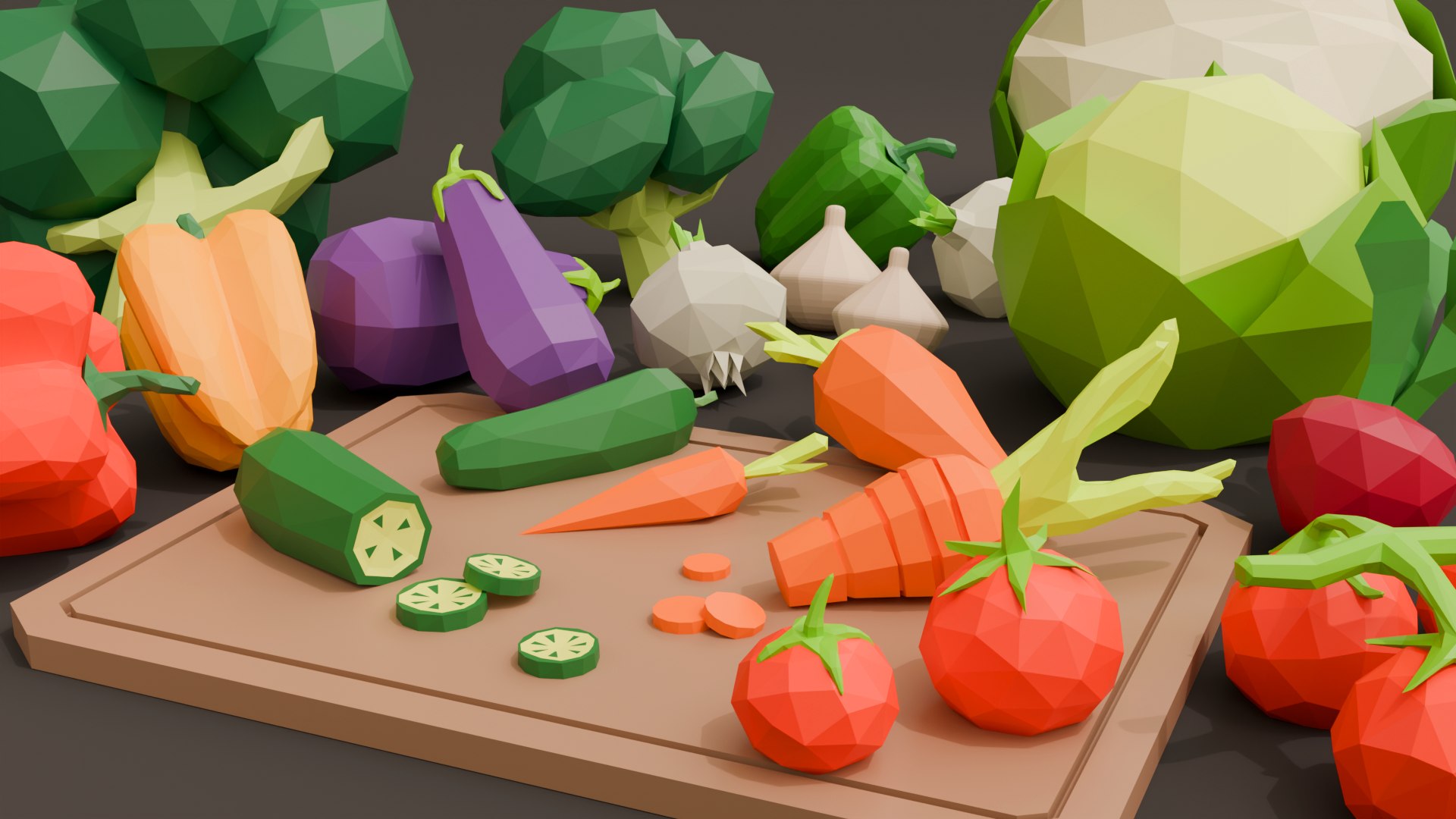 Collection 30 Vegetables Low Poly 3D Model - TurboSquid 2344651