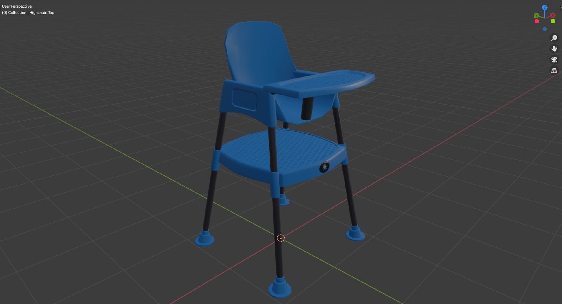Highchair Chair 3D Model - TurboSquid 1633043