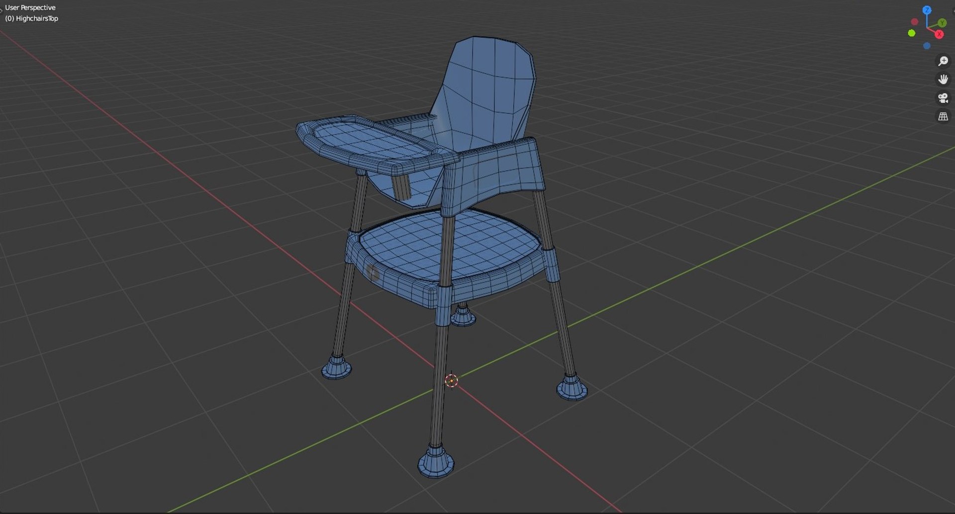 Highchair Chair 3D Model - TurboSquid 1633043