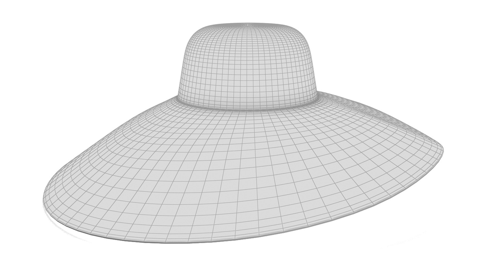 3d Model Wide Brim Hat Women