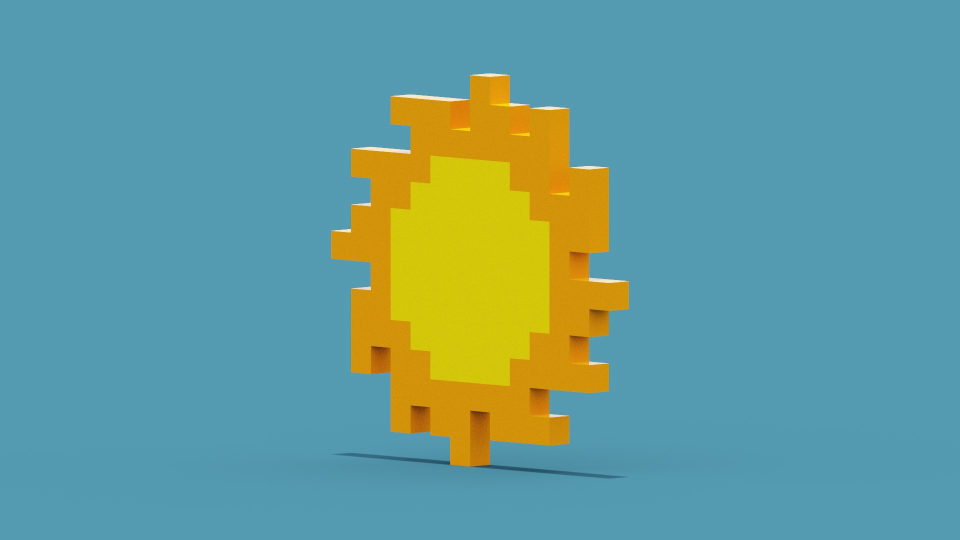 Pixel Sun 3D - TurboSquid 2005710