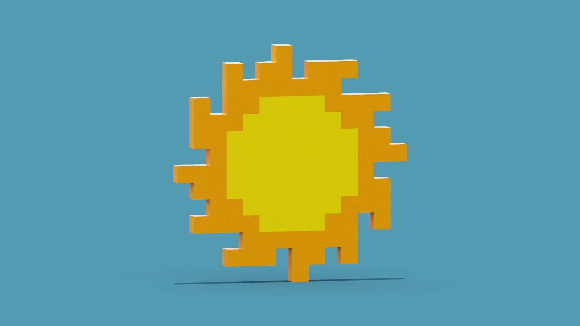 Pixel Sun 3D - TurboSquid 2005710