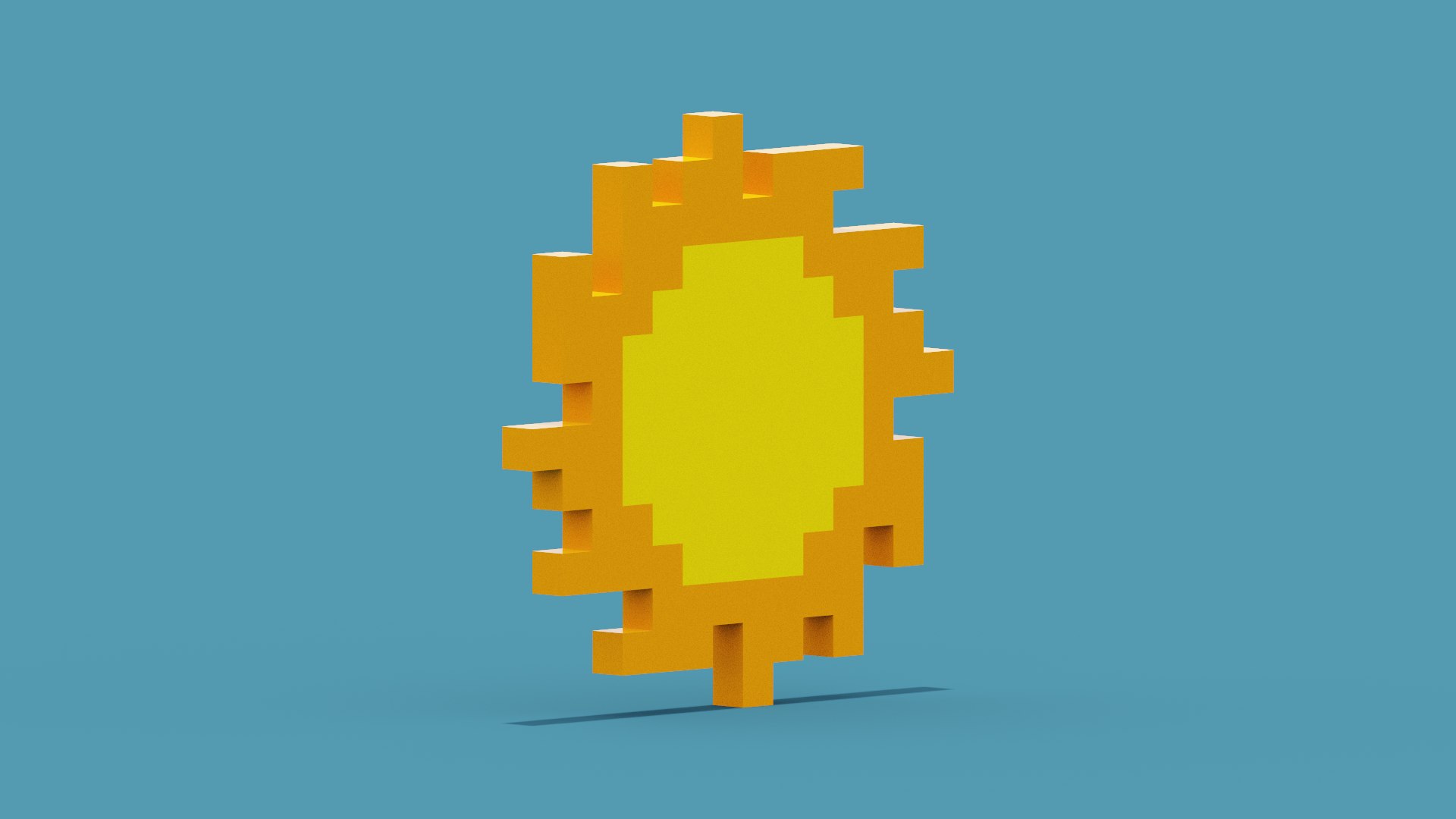Pixel Sun 3D - TurboSquid 2005710