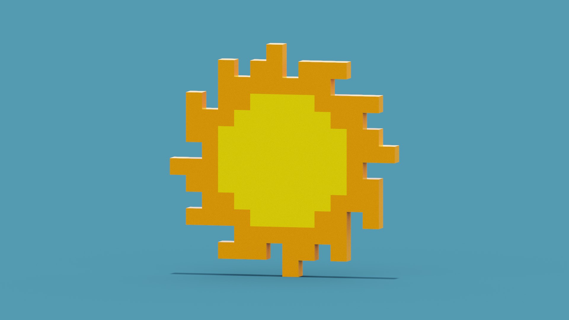 Pixel Sun 3D - TurboSquid 2005710