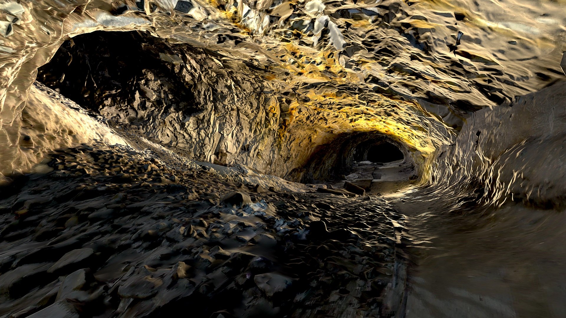 3D Model Old Underground Mine Excavation - Gold - TurboSquid 2338444