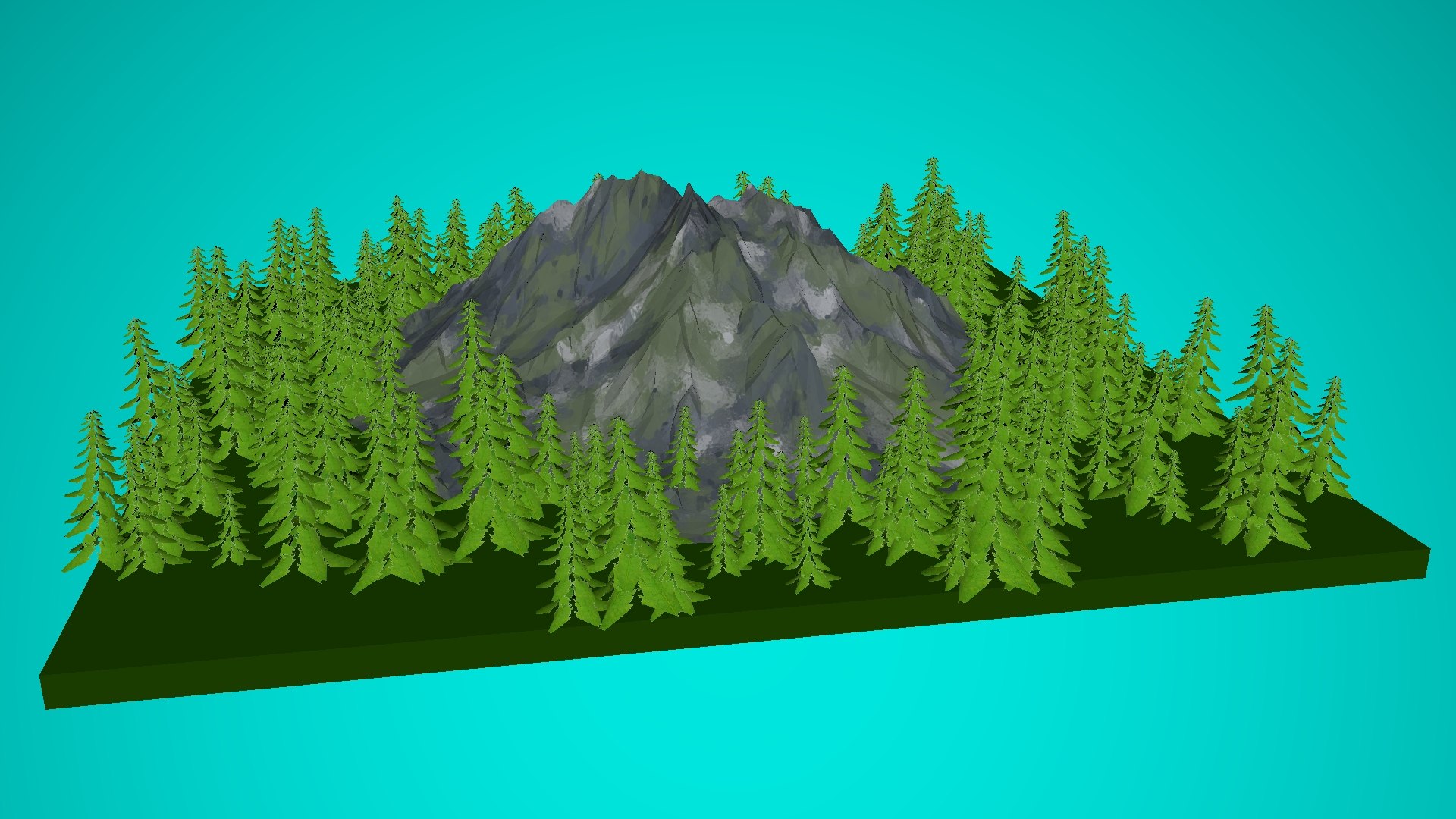 Mountain Forest With Texture 3D Model - TurboSquid 2222940