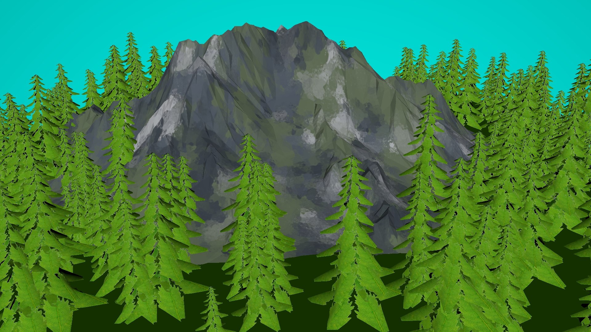 Mountain Forest With Texture 3D Model - TurboSquid 2222940