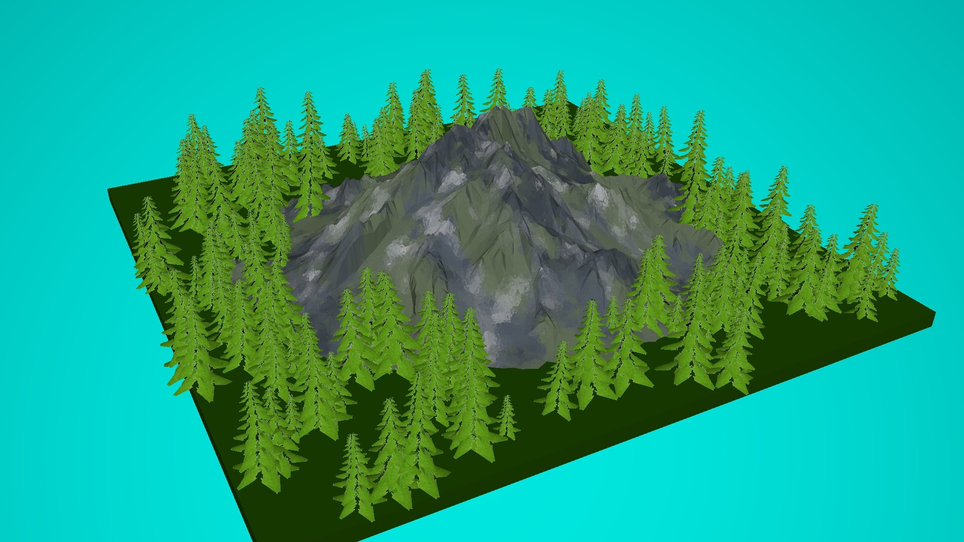 Mountain Forest With Texture 3D Model - TurboSquid 2222940