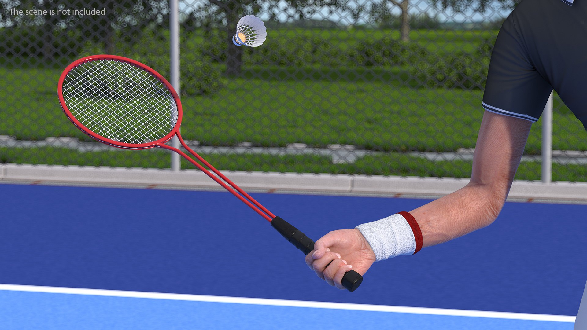 3D Badminton Racquet Set With Nylon Shuttle Model - TurboSquid 2208666