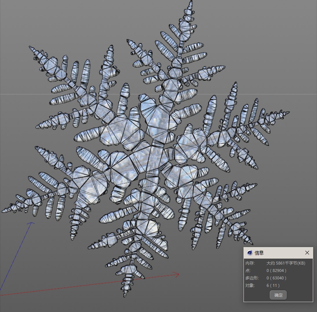 Snow flake 3D model - TurboSquid 1668797