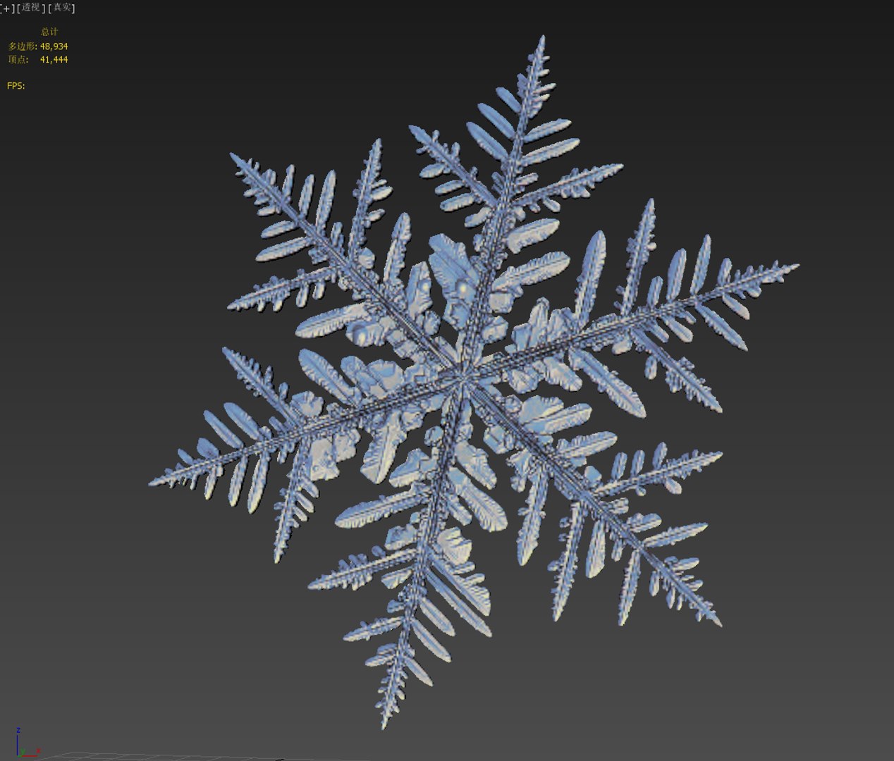 Snow flake 3D model - TurboSquid 1668797