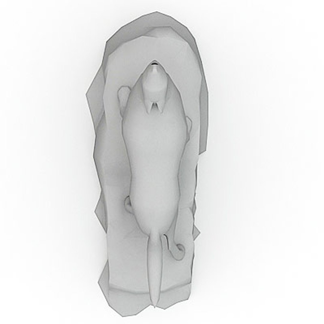 Polygonal Wolf 3d Model