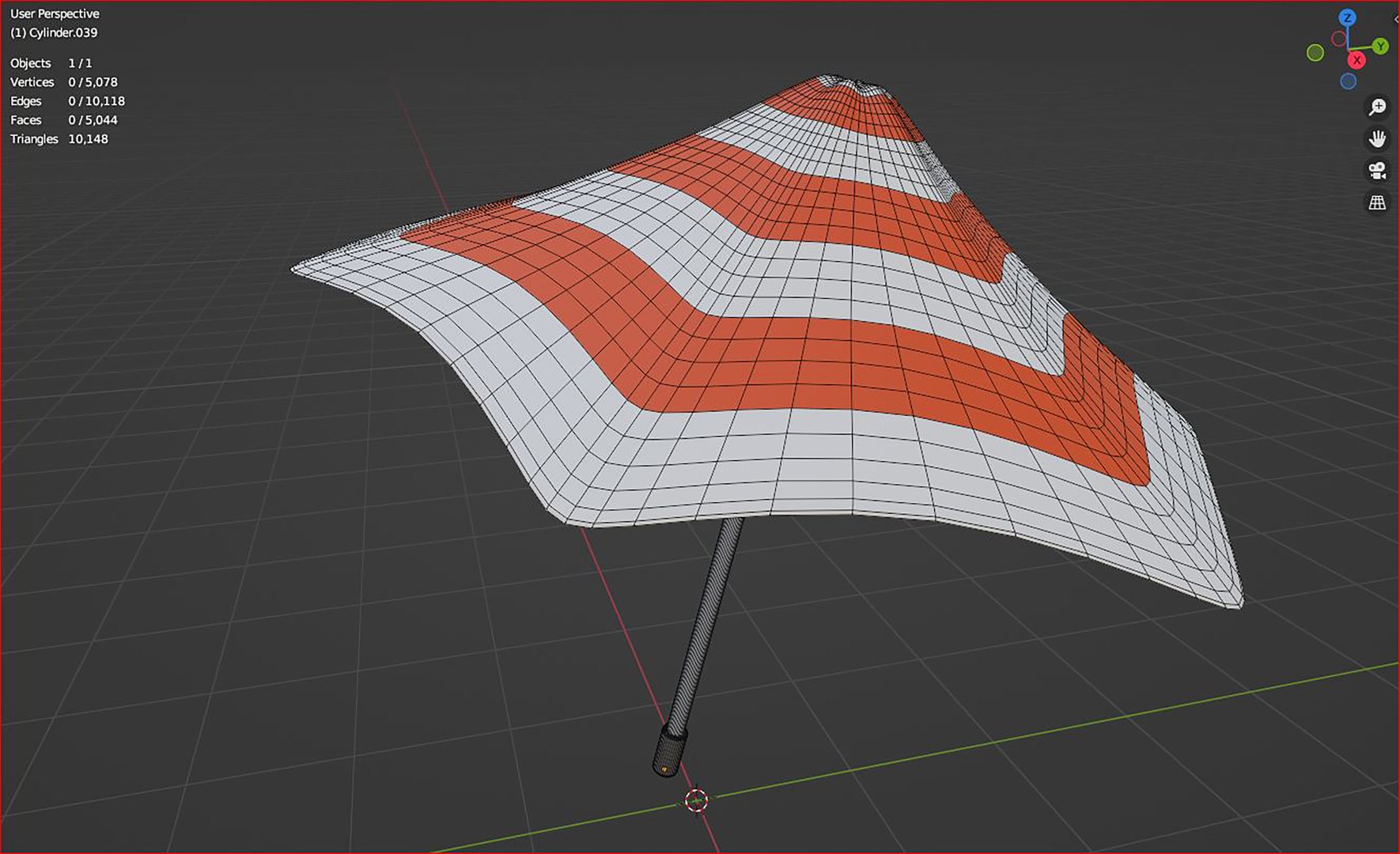 3D 3d Beach Umbrella Icon - TurboSquid 2055959