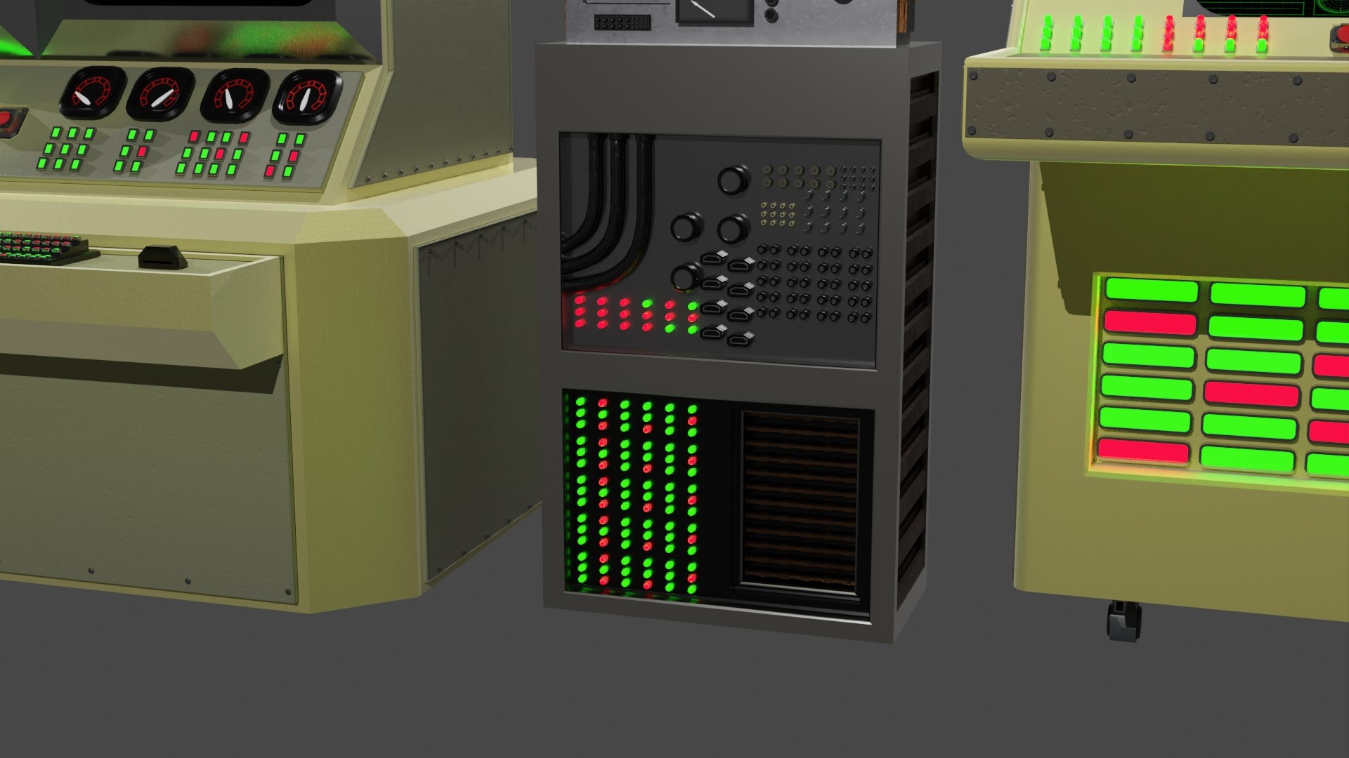 Old 1960 Computers Terminal 3D Model - TurboSquid 2104773