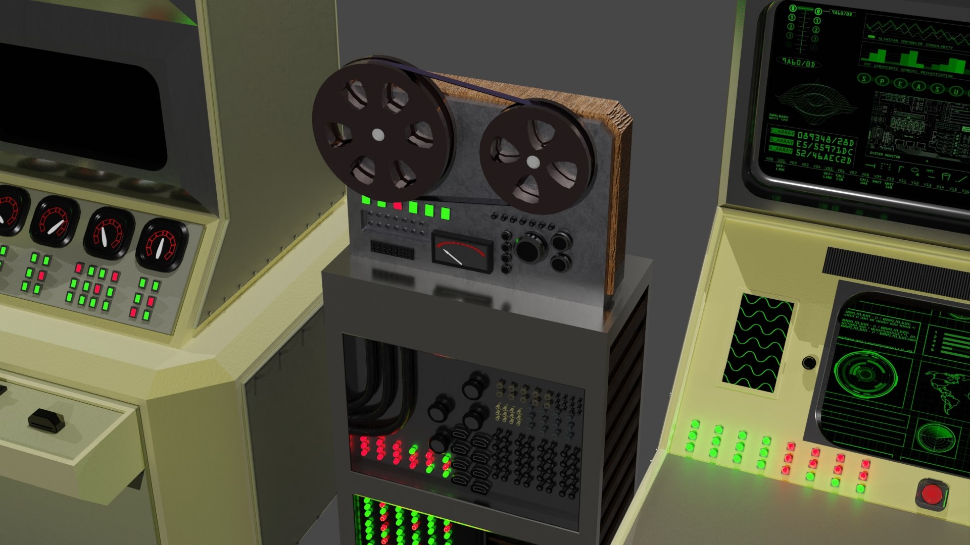 Old 1960 Computers Terminal 3D Model - TurboSquid 2104773