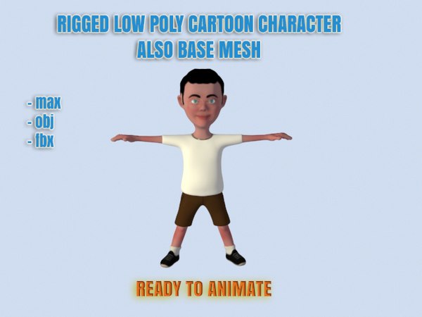 3D 3ds Max low poly character