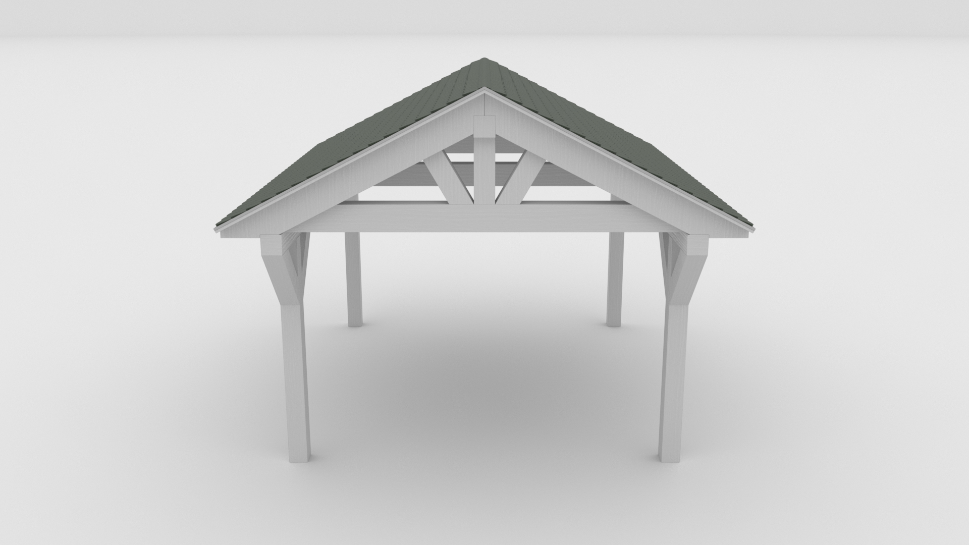 3D Wooden Carport - TurboSquid 1572359