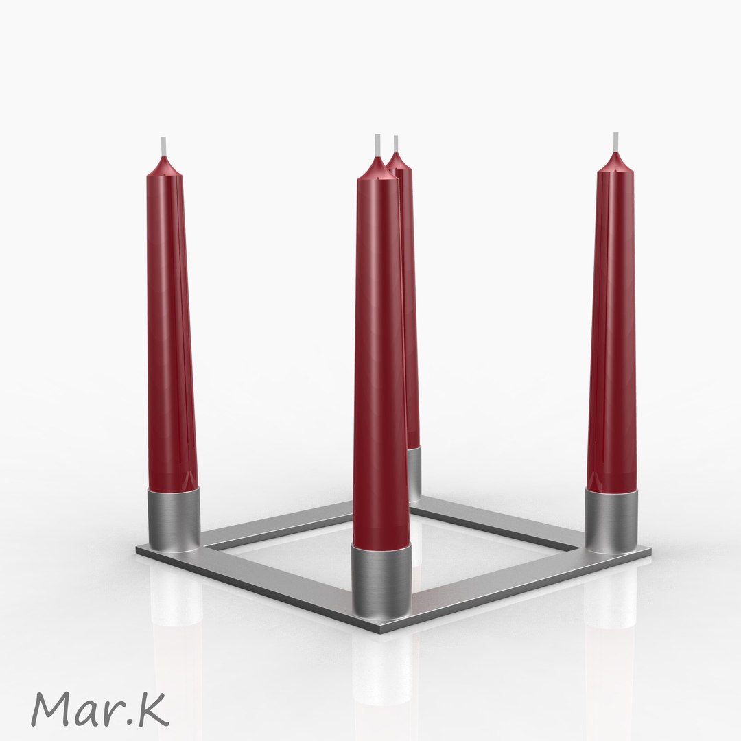 3d advent candlestick 2 model
