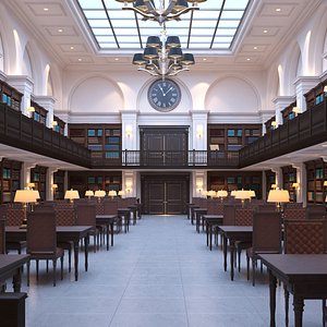 3D Real Library Table - TurboSquid 1367243