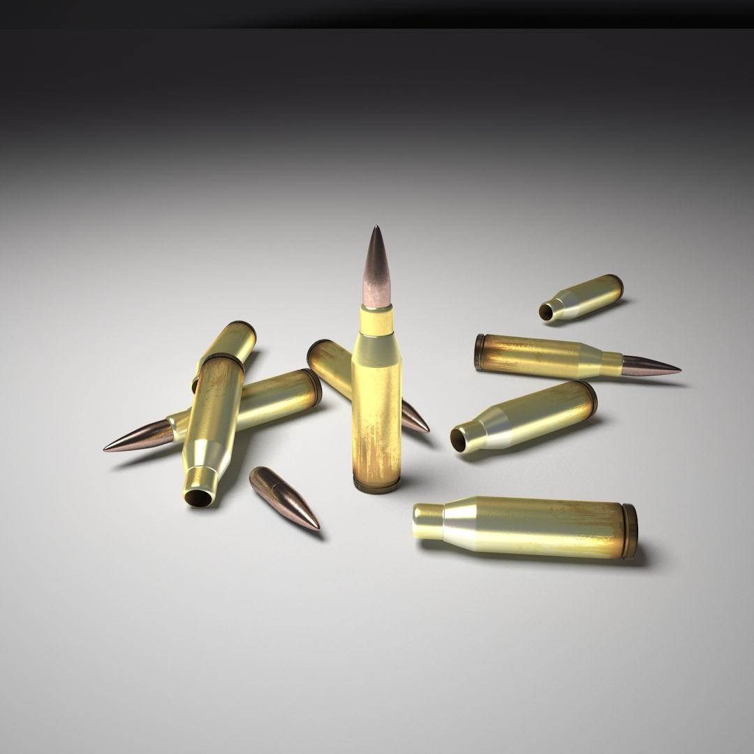 3ds Max Bullet 50 Cal