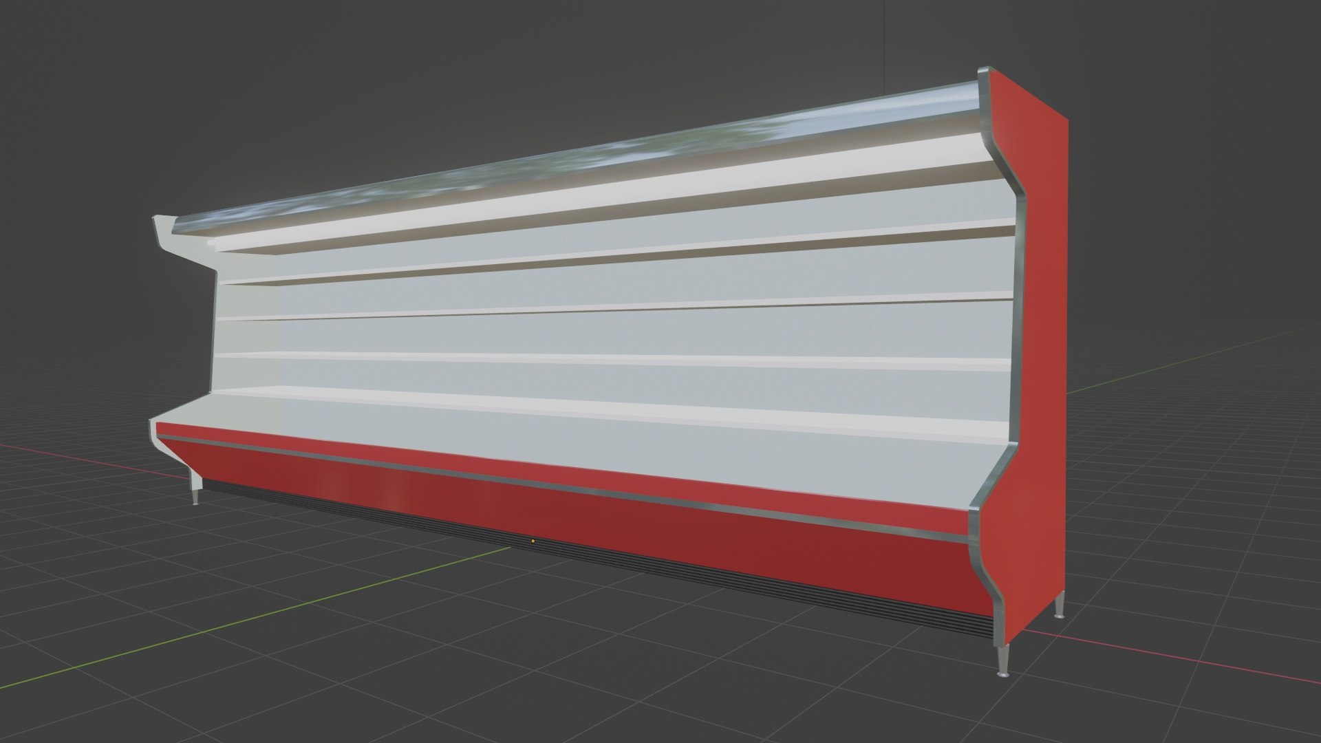 Retro Grocery Store Refrigerated Display Model - TurboSquid 2259985