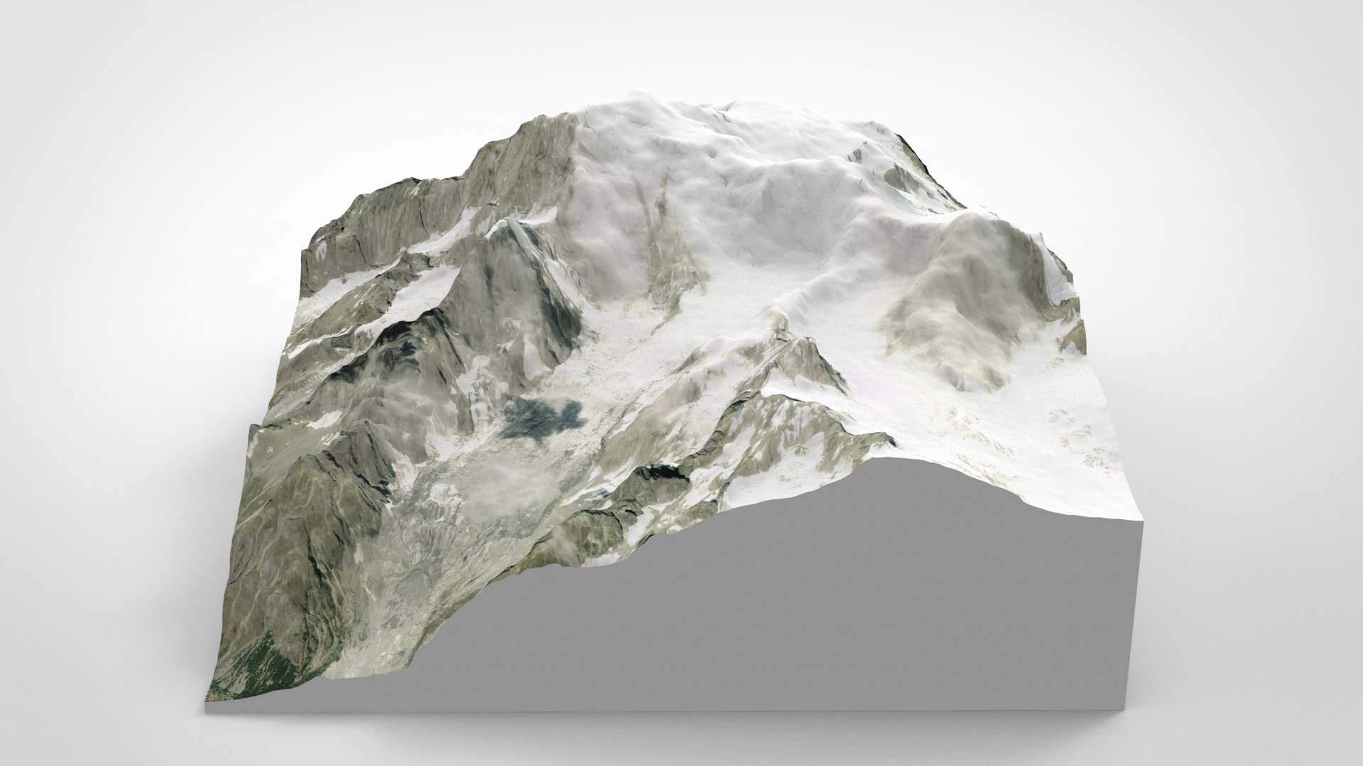 3D Mountain landscape Chamonix Mont Blanc Alps - TurboSquid 2153266