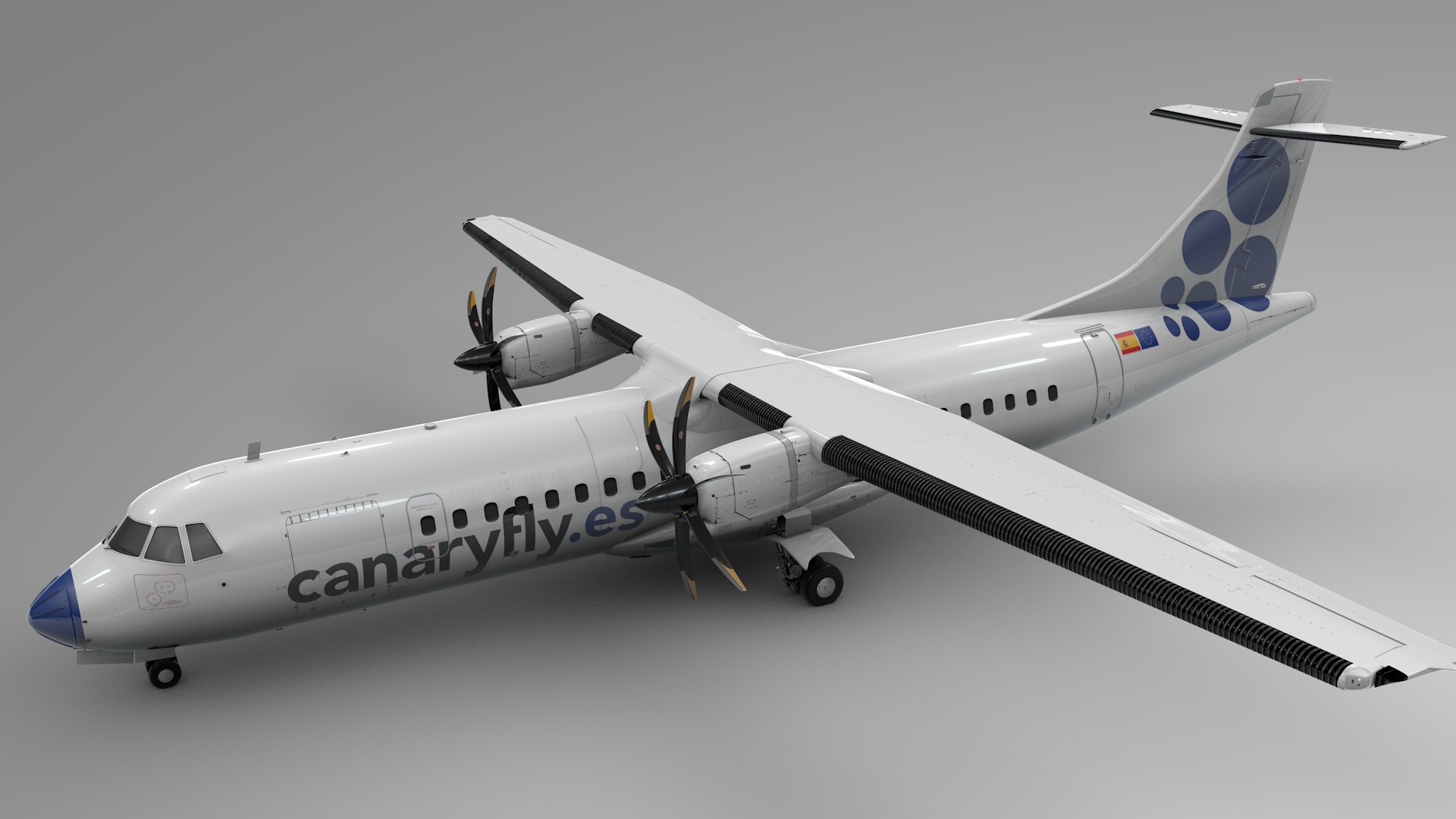 3D model ATR 72 CANARY FLY L2031 - TurboSquid 2103591