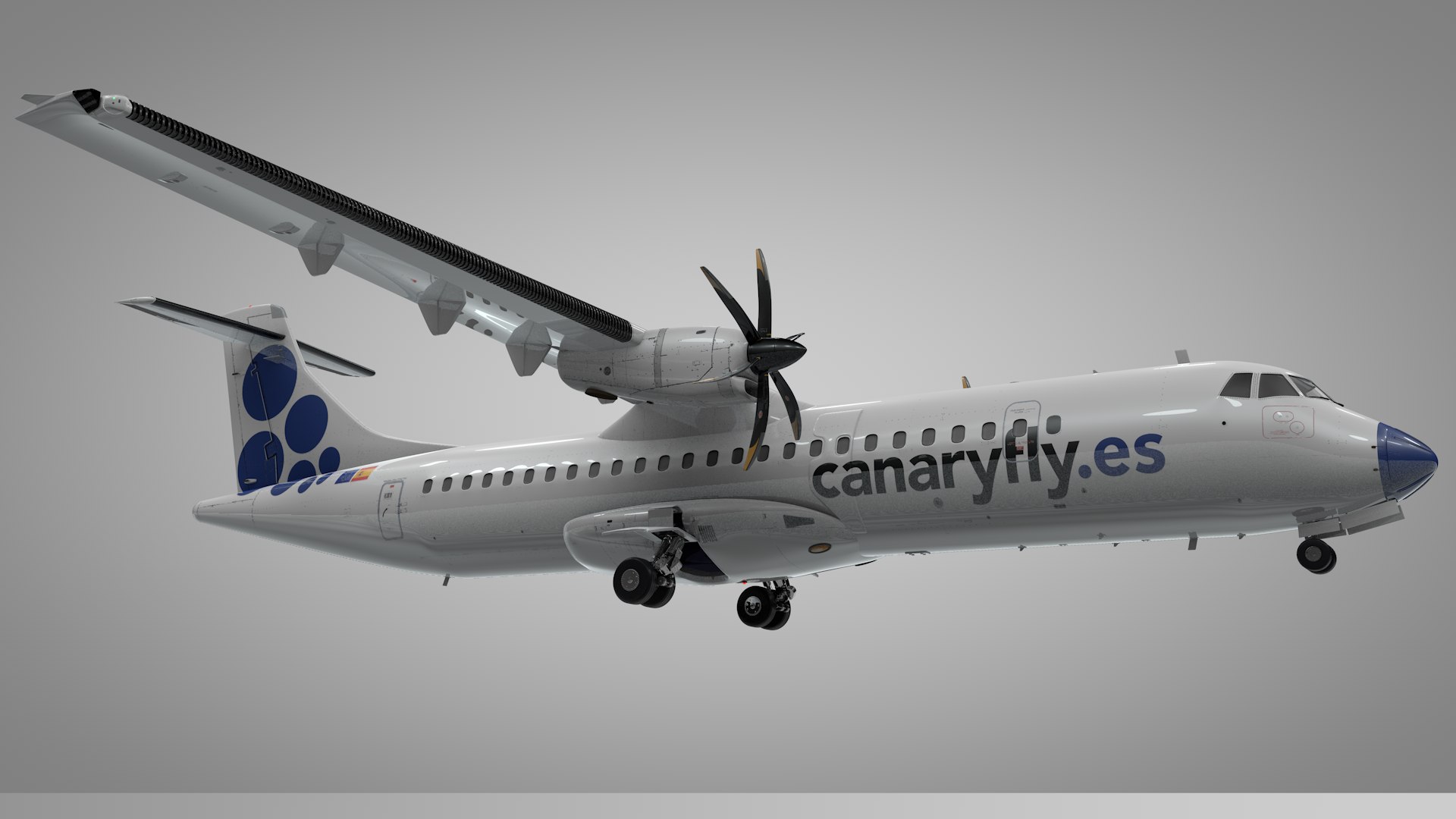 3D model ATR 72 CANARY FLY L2031 - TurboSquid 2103591
