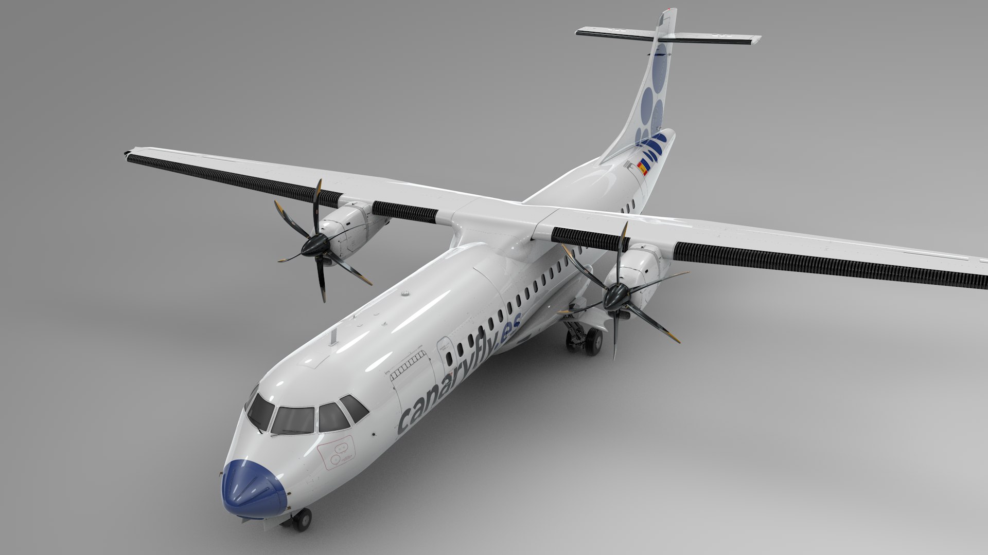 3D model ATR 72 CANARY FLY L2031 - TurboSquid 2103591