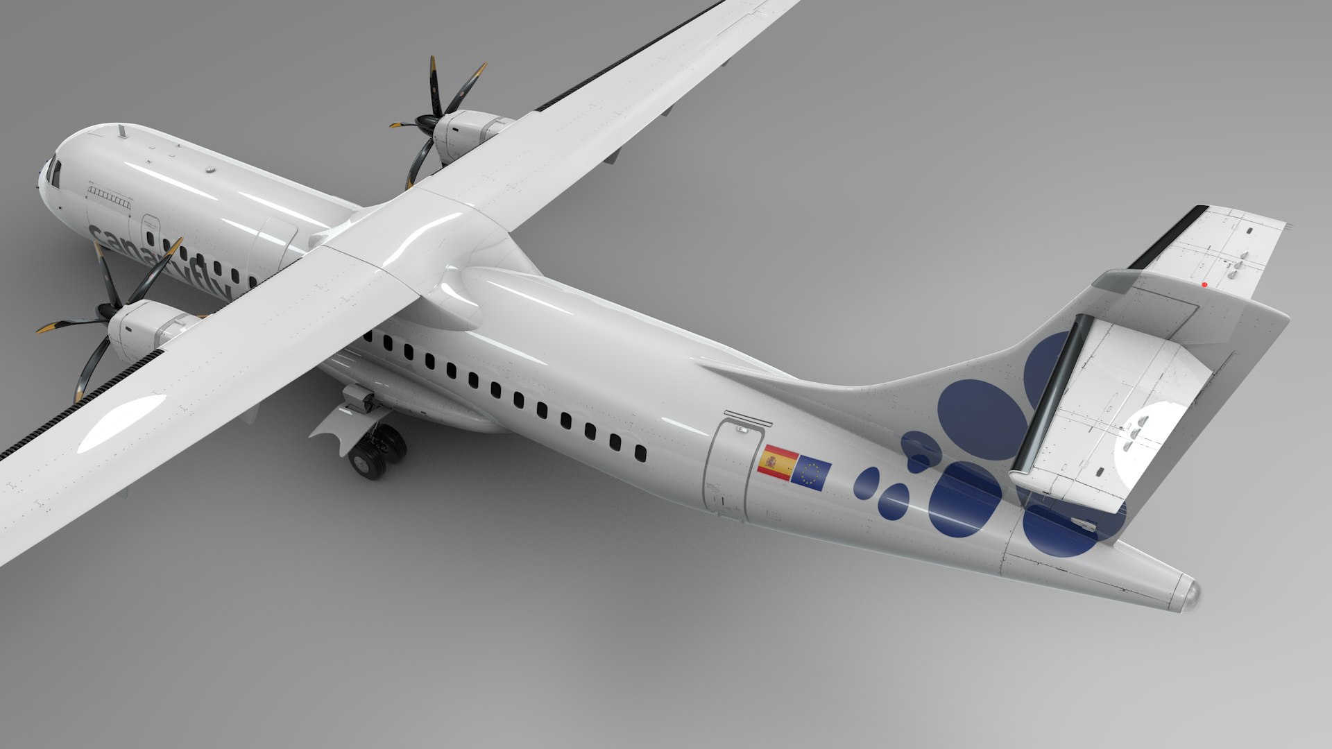 3D model ATR 72 CANARY FLY L2031 - TurboSquid 2103591