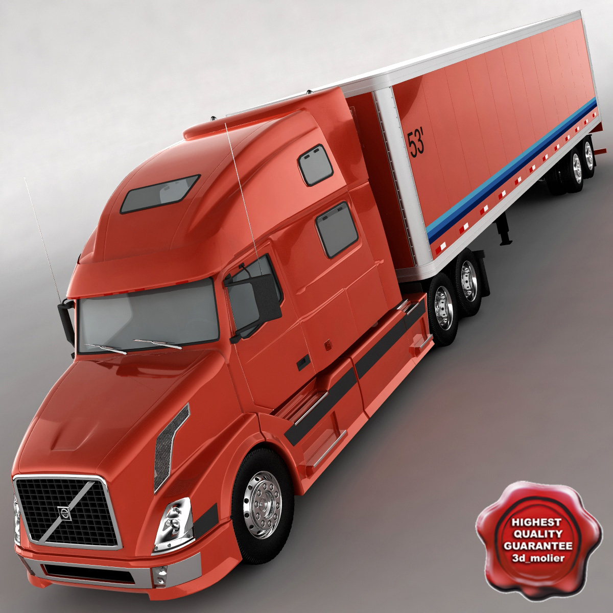 vnl780 trailer 3d model