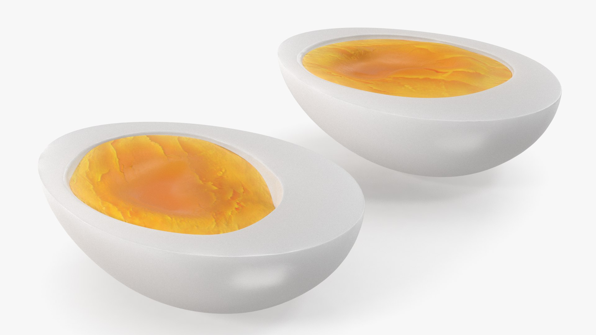 Peeled Soft Boiled Egg Halves 3D model - TurboSquid 2107333