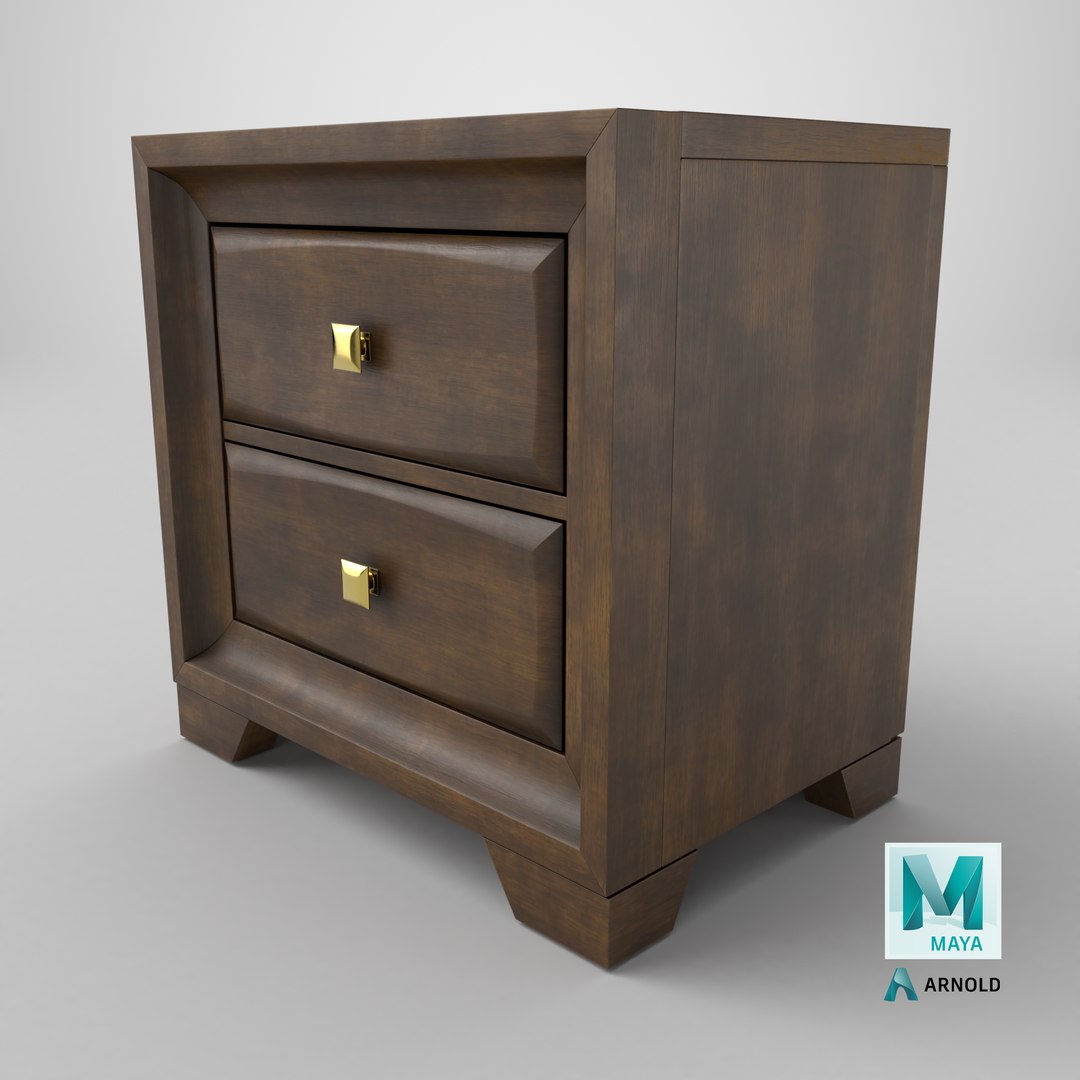 3D Jack Nightstand Cappuccino Model - TurboSquid 2431250