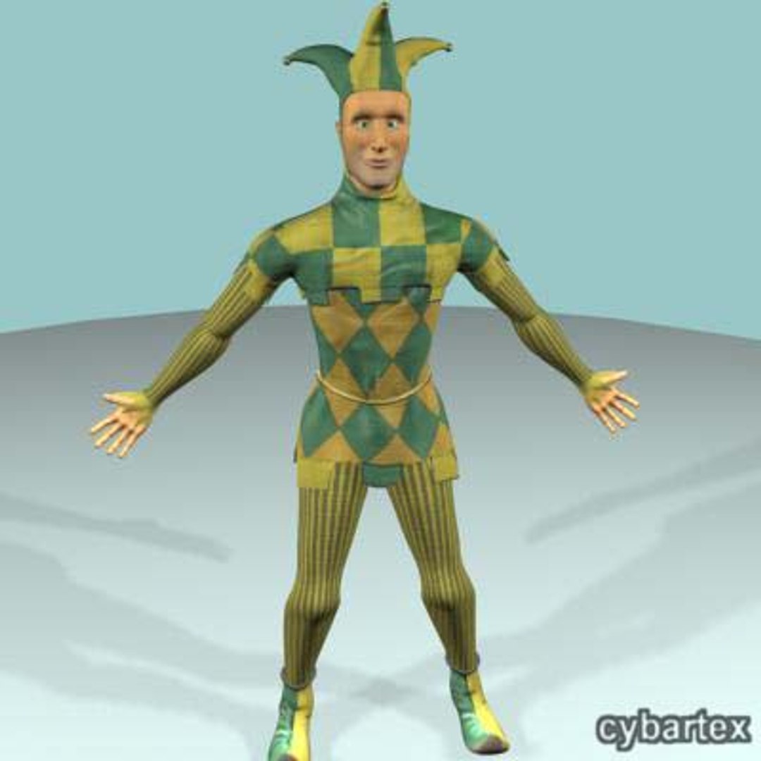 3d Jester Character Rigged